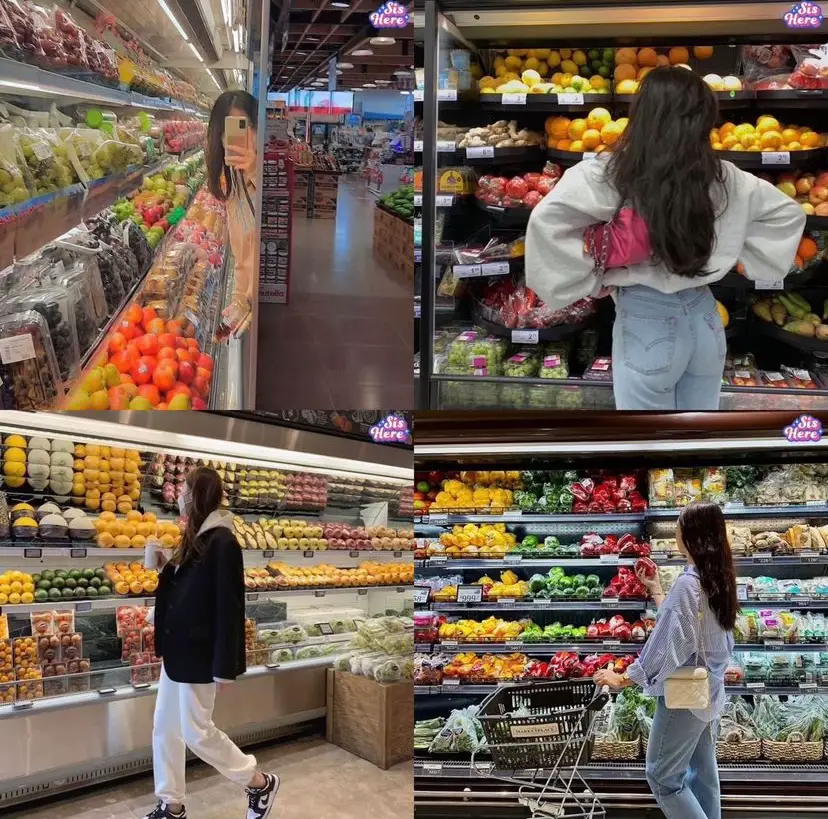 แจกไอเดียถ่ายรูปใน Supermarket 💖 | แกลเลอรีที่โพสต์โดย Sis Here | Lemon8