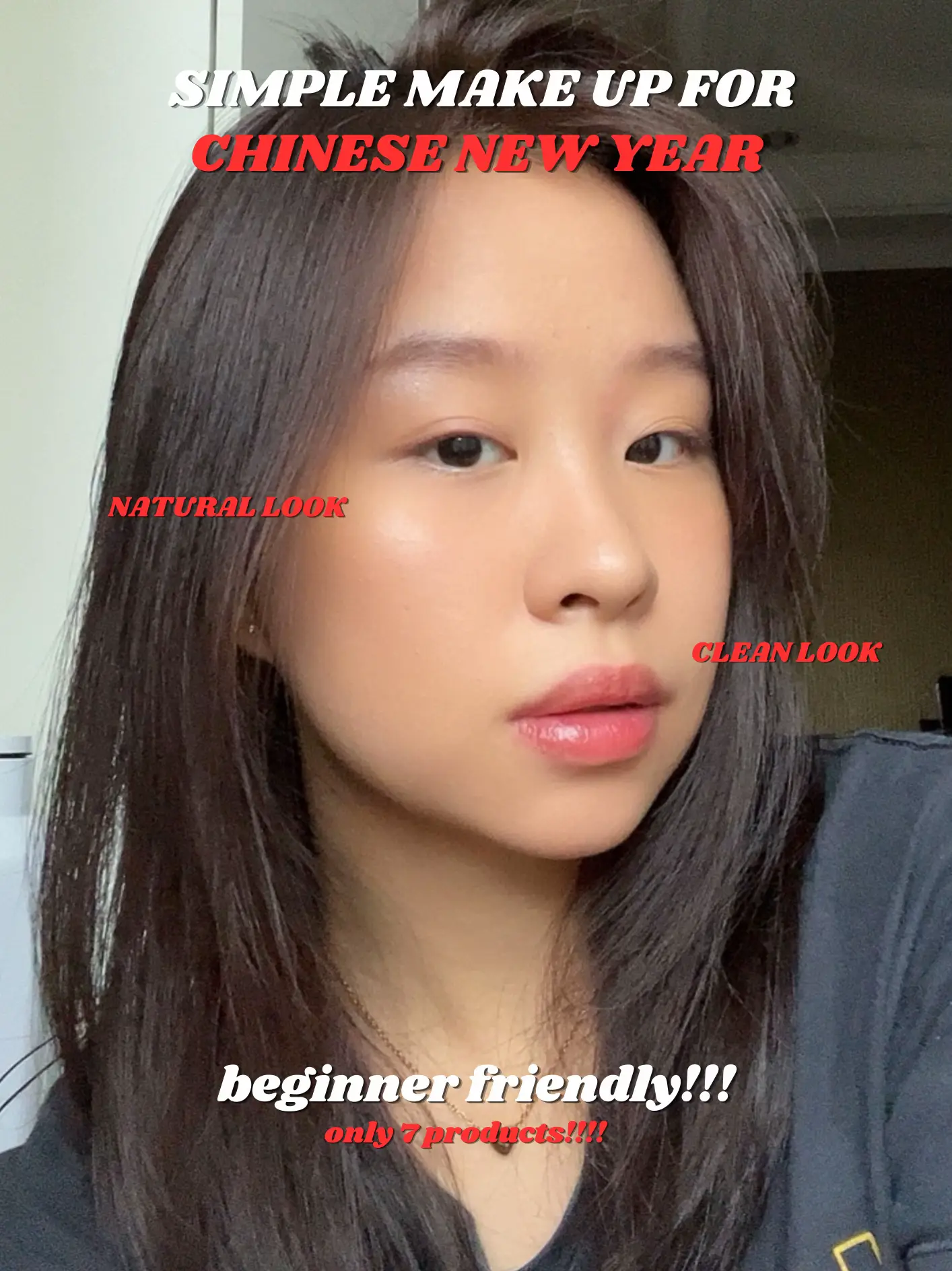 tutorial clean look for chinese new year!! | Galeri diposting oleh 𝐯𝐚𝐥𝐞𝐧𝐜𝐢a | Lemon8