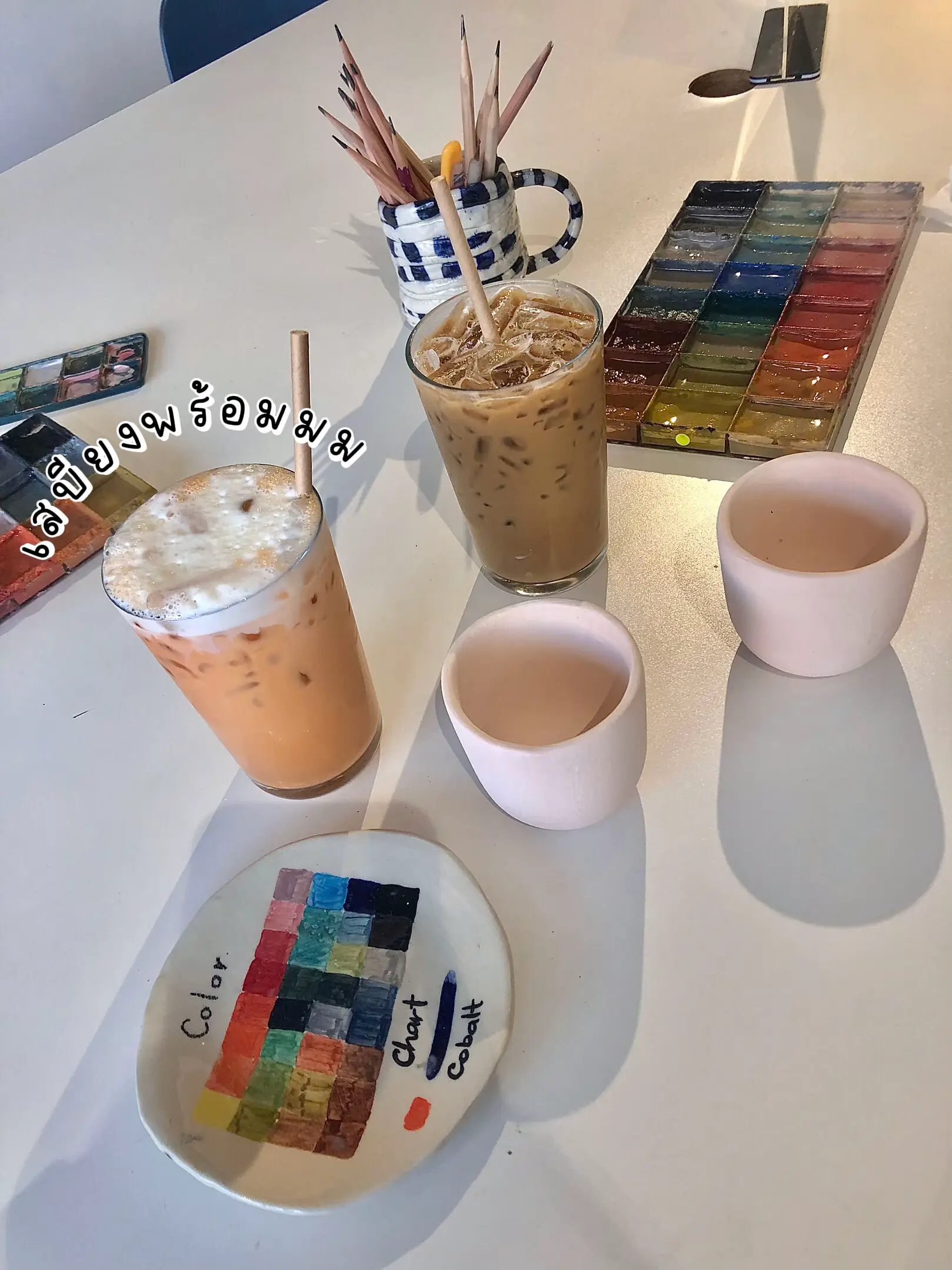 A Clay Ceramic สาทร | Workshop & Cafe เพ้นท์เซรามิก🍵🎨 | แกลเลอรีที่โพสต์โดย pinkoo🪸🦕 | Lemon8