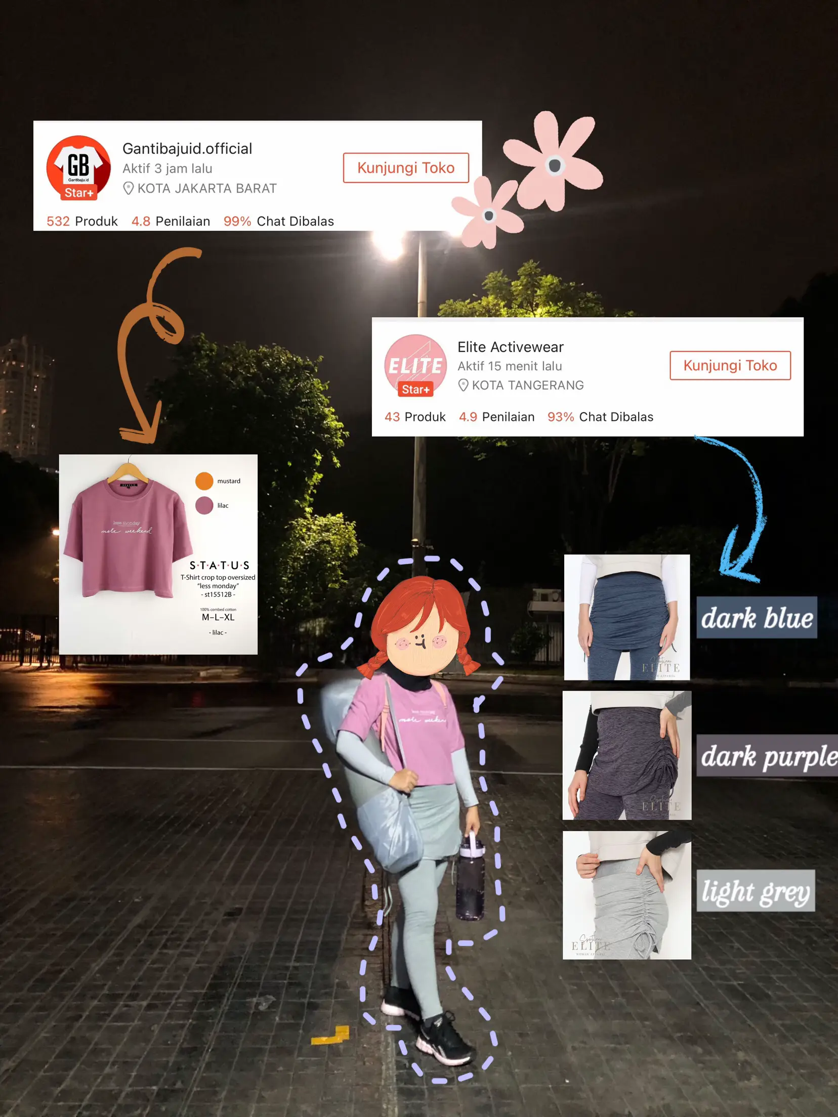 OUTFIT OLAHRAGA HIJAB MAKIN SEMANGAT & PEDE ‼️ | Galeri diposting oleh Deviologi🍀 | Lemon8