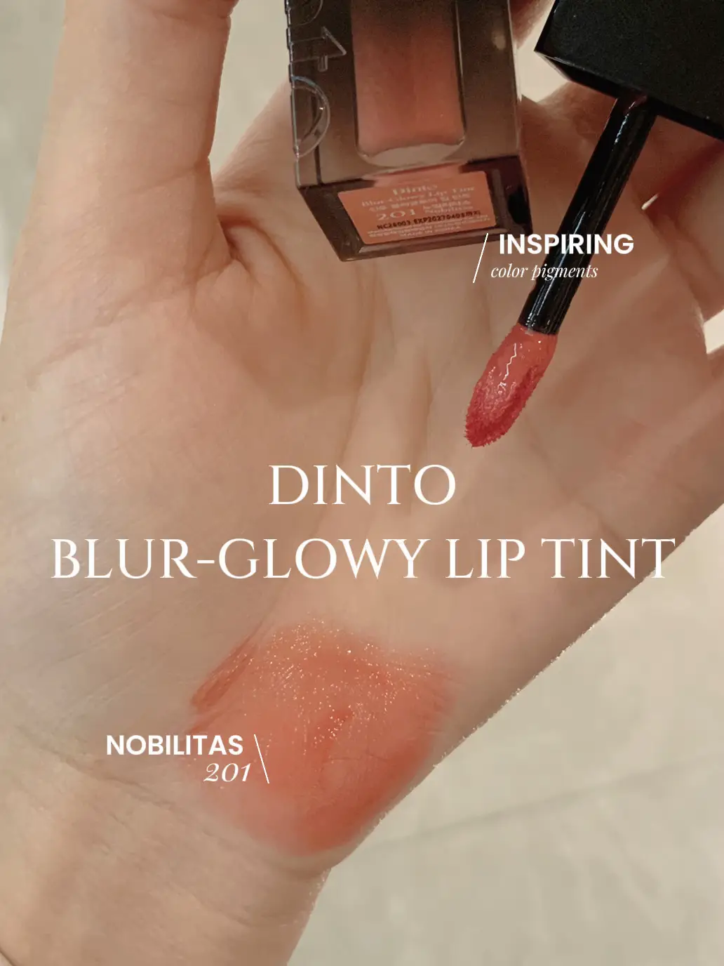 DINTO BLUR-GLOWY LIP TINT #201 !💘💭 | แกลเลอรีที่โพสต์โดย อาตอมวิช ୨୧⋆ | Lemon8