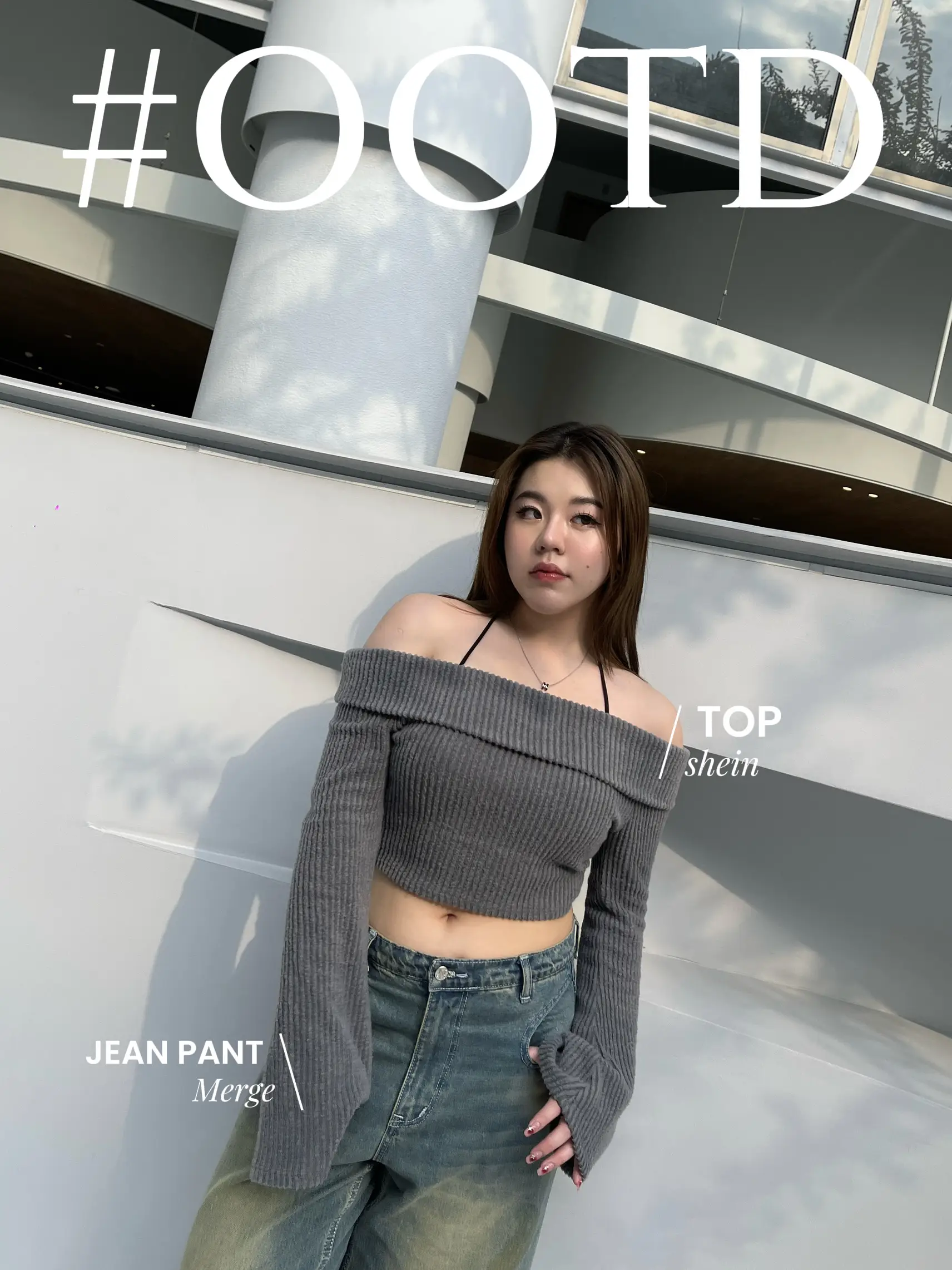 #OOTD ป้ายยาเสื้อปาดไหล่ตัว โปรดพรางหุ่นมาก!☁️ | แกลเลอรีที่โพสต์โดย BIBI 🧚🏻‍♀️ | Lemon8