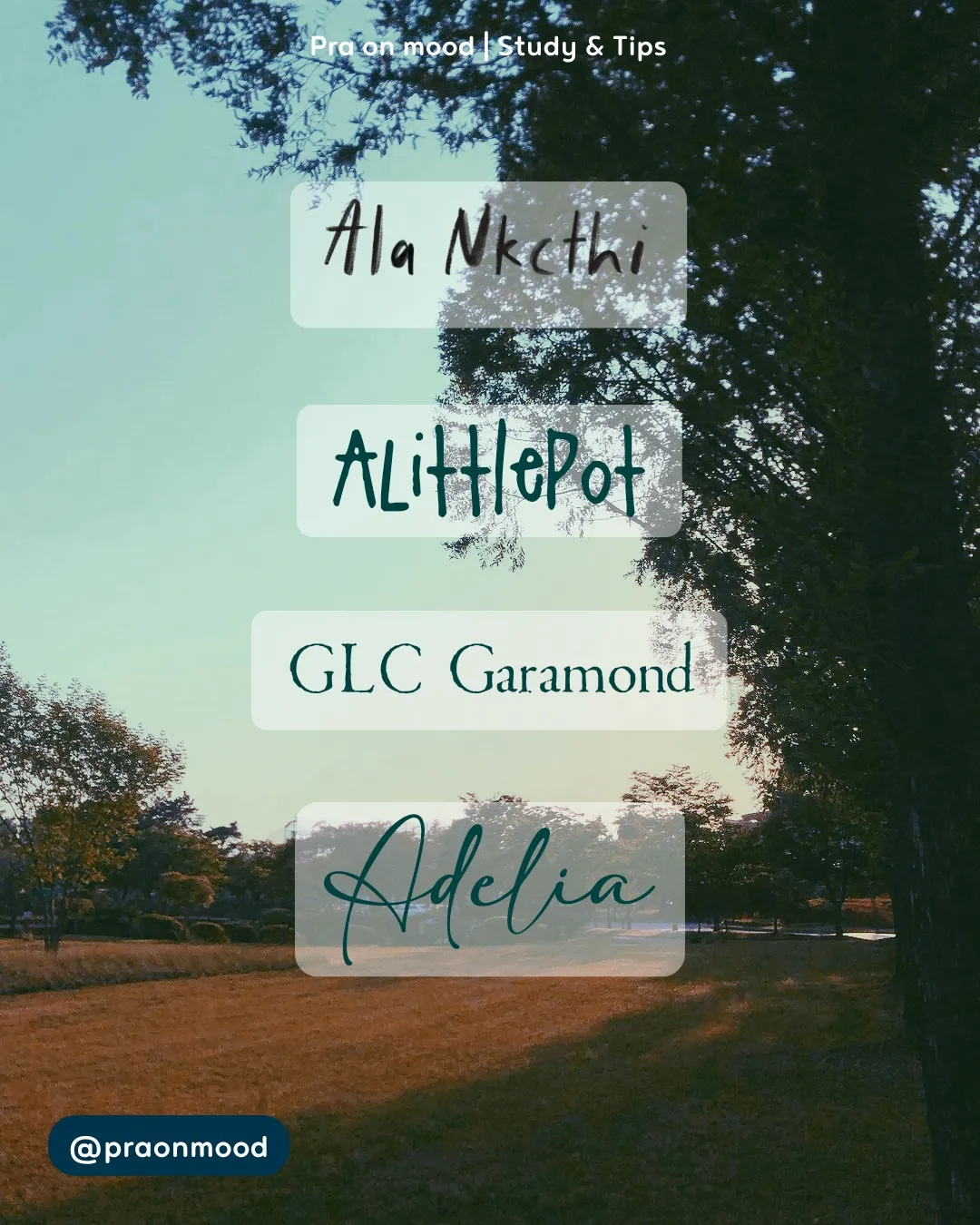 Rekomendasi Font Aesthetic pt.1 | Galeri diposting oleh Pra!! | Lemon8