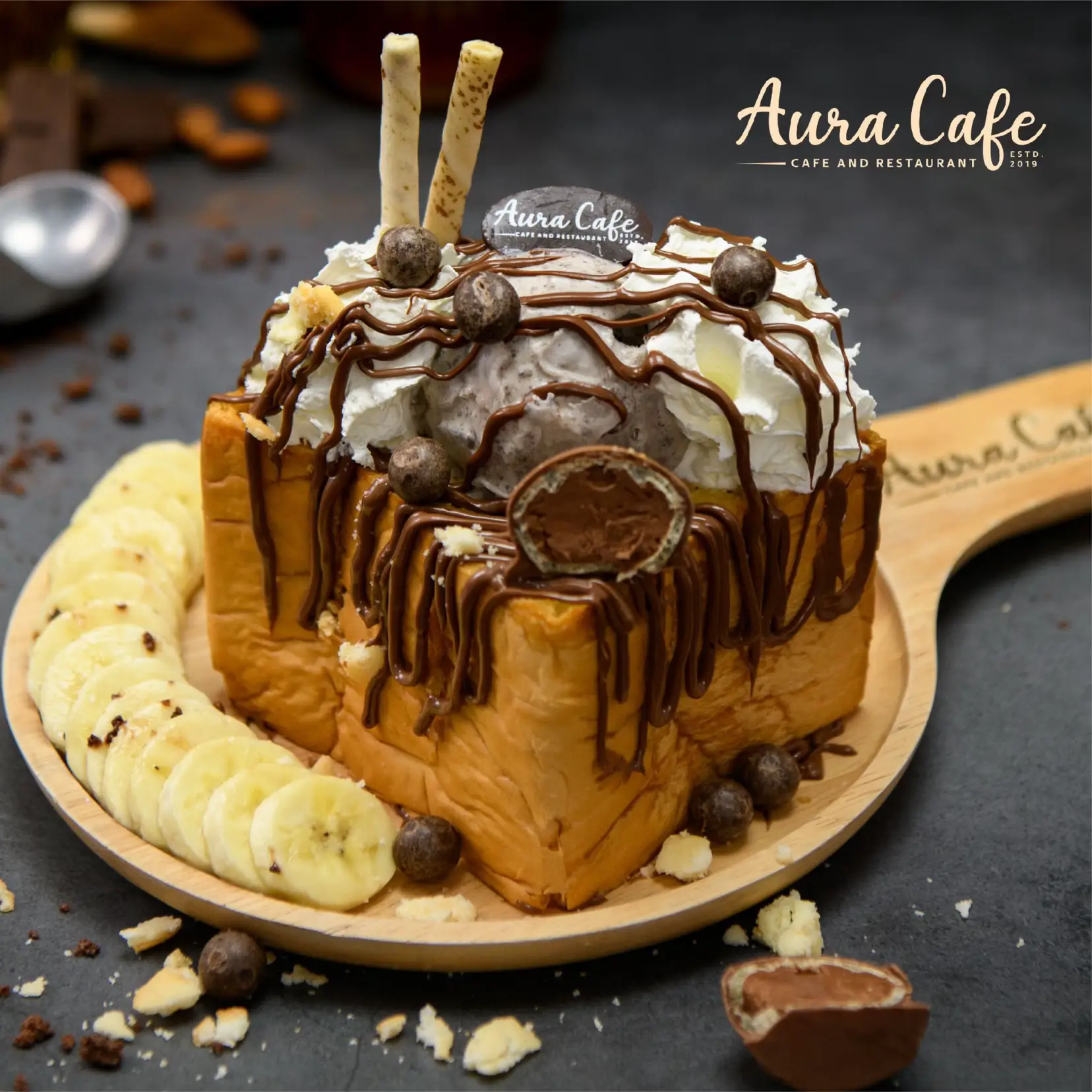 Honey Toast line said, must follow and try. 🍞 | Gallery posted by Aura Cafe | Lemon8