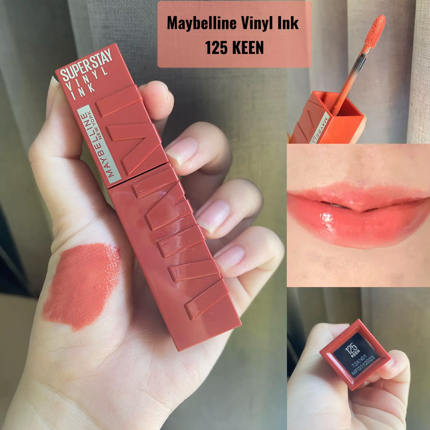 Maybelline Vinyl Ink 125 KEEN | แกลเลอรีที่โพสต์โดย ChompuPicha ♡ | Lemon8
