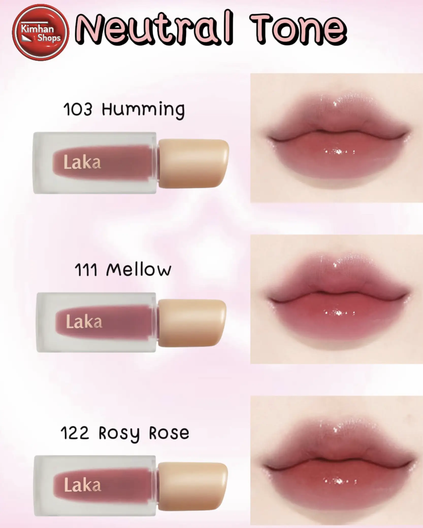 K : เลือกลิป Laka ตาม Personal Color🔴 | แกลเลอรีที่โพสต์โดย Kimhanshops | Lemon8