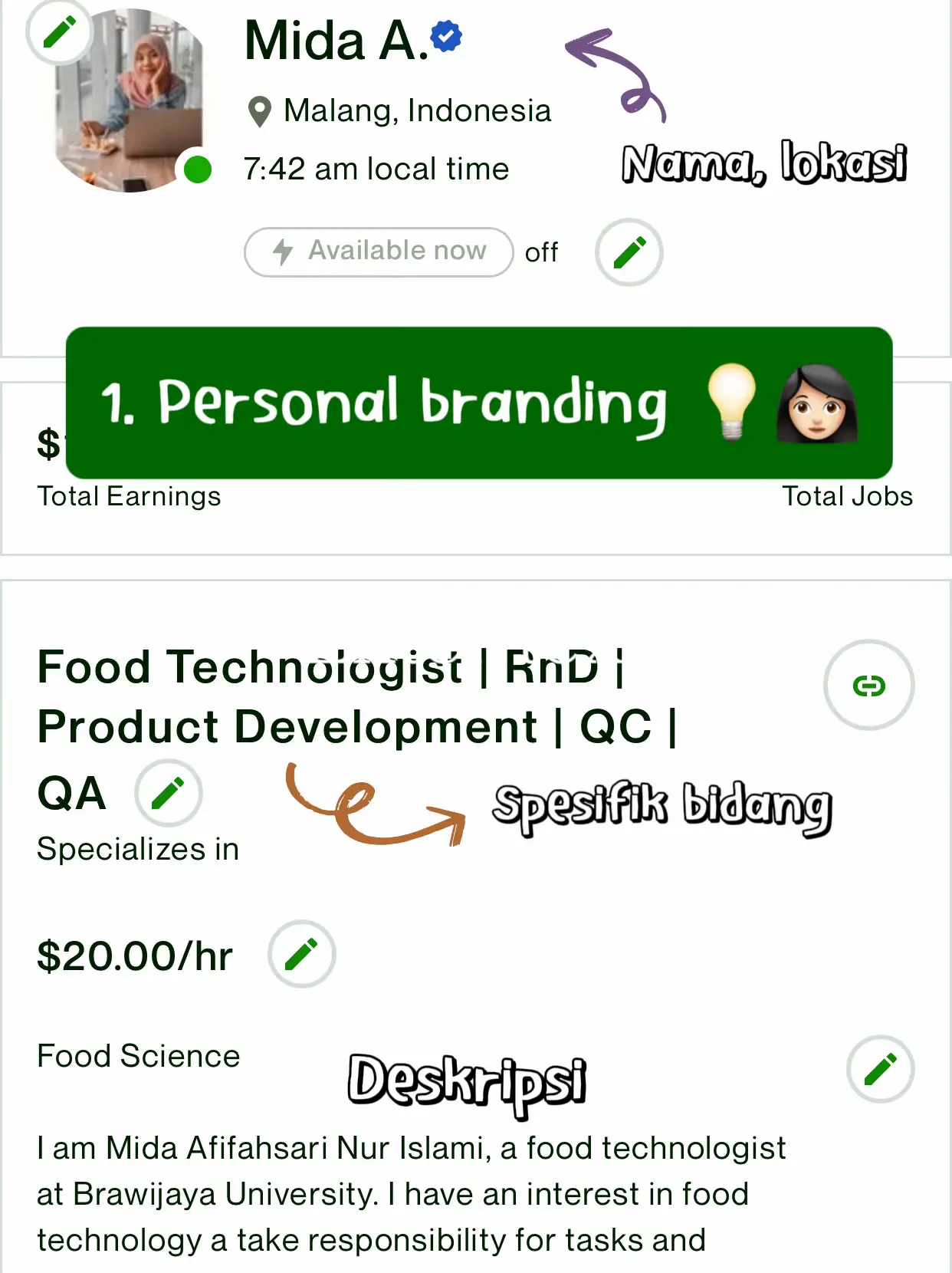 Tips for apply on upwork | Galeri diposting oleh Mida Nursln | Lemon8