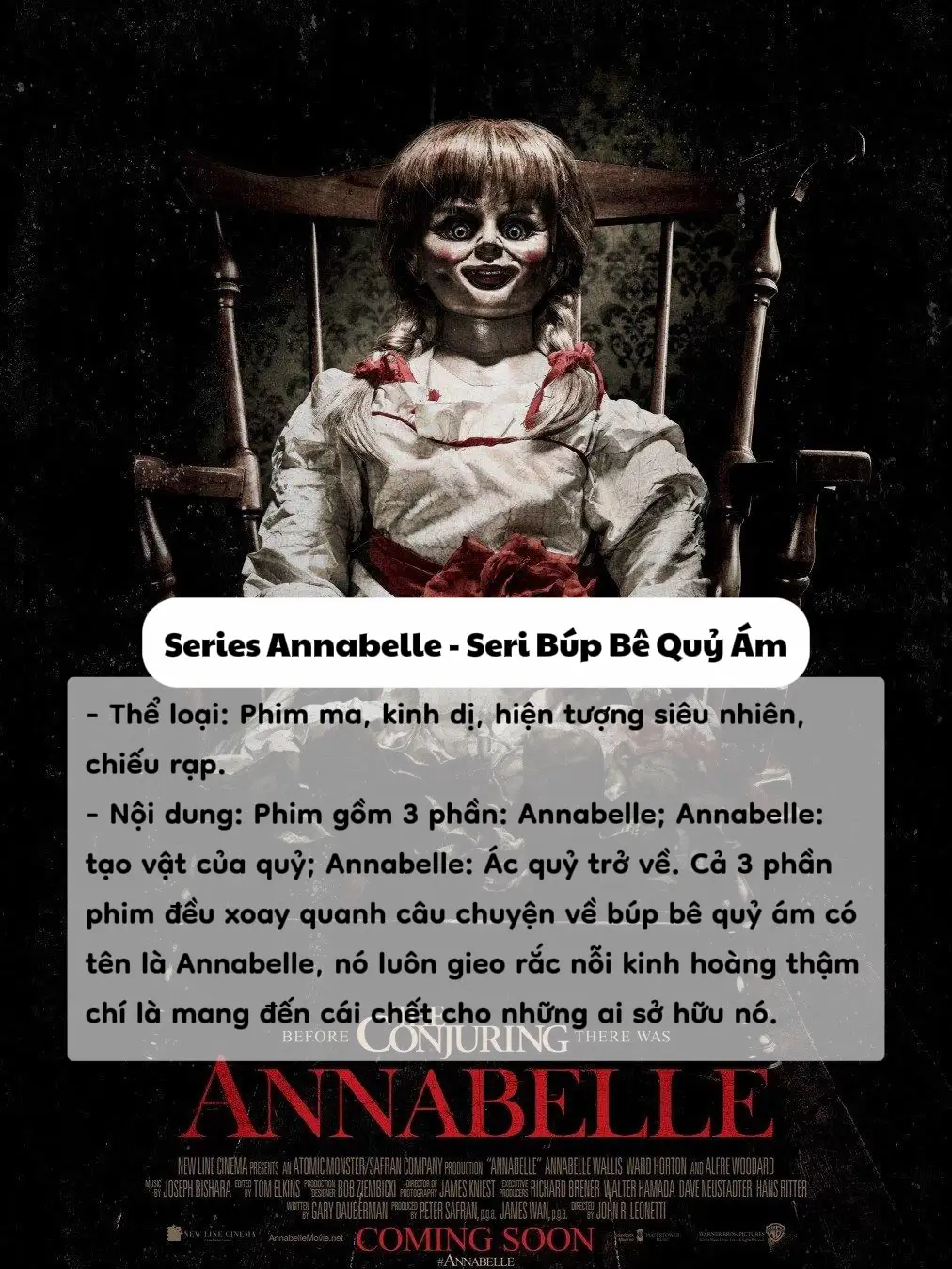 Review chi tiết phim ma Annabelle phần 1 2024 mới nhất