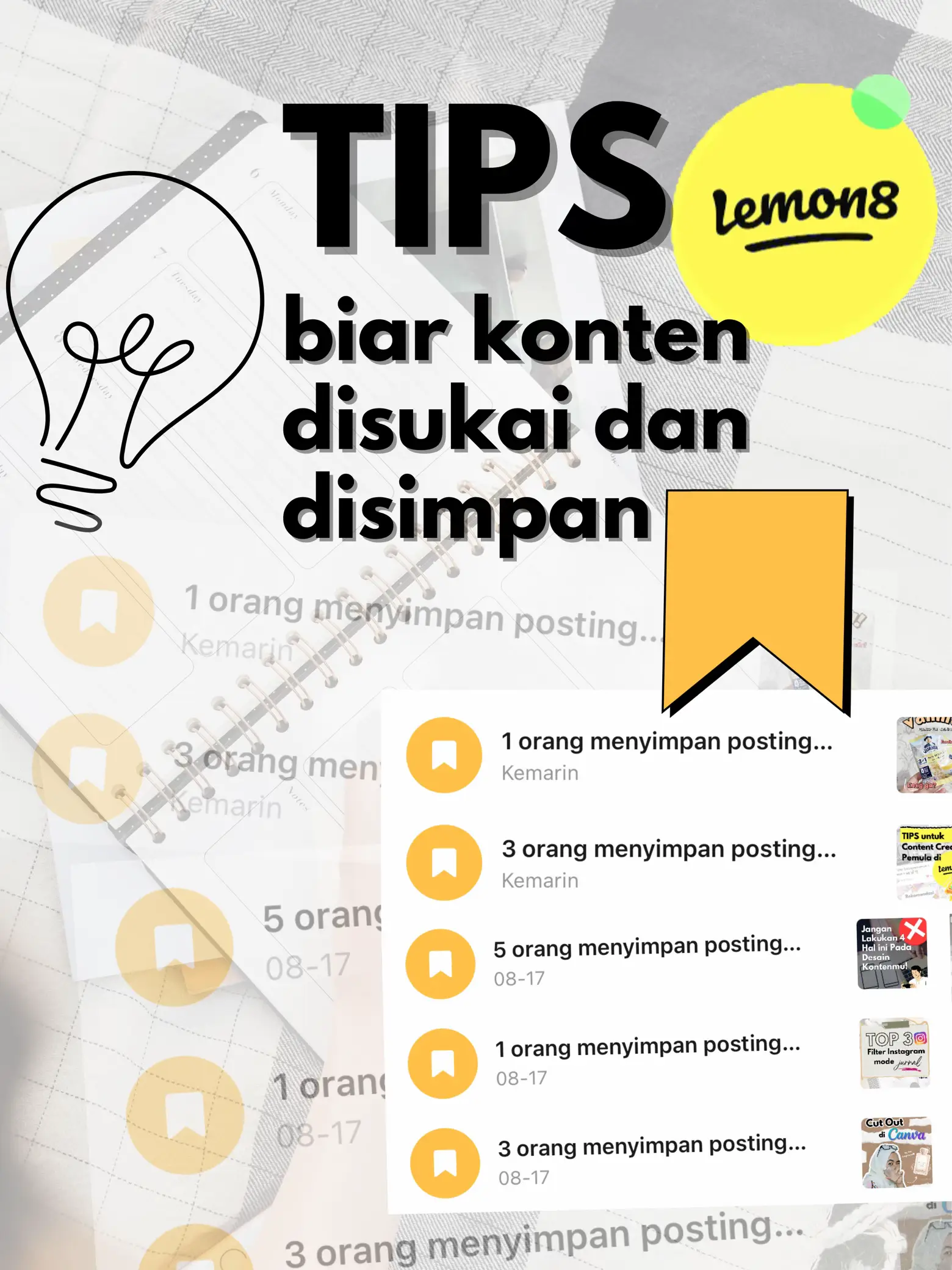 Tips Biar Konten Lemon8mu Disimpan | Galeri diposting oleh Ajar Hayu ...