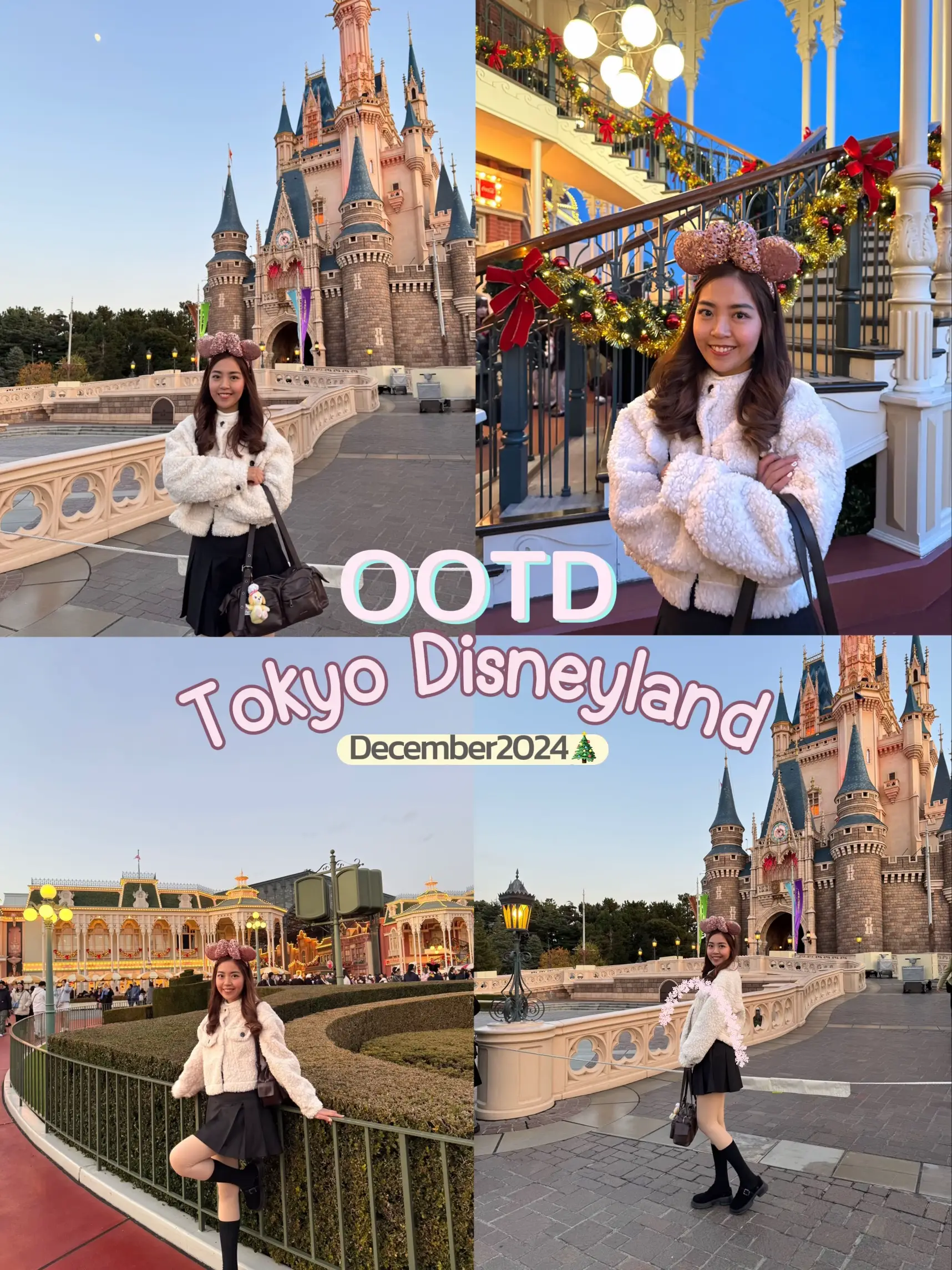 OOTD Tokyo Disneyland 2024🎄 | แกลเลอรีที่โพสต์โดย krwcream | Lemon8