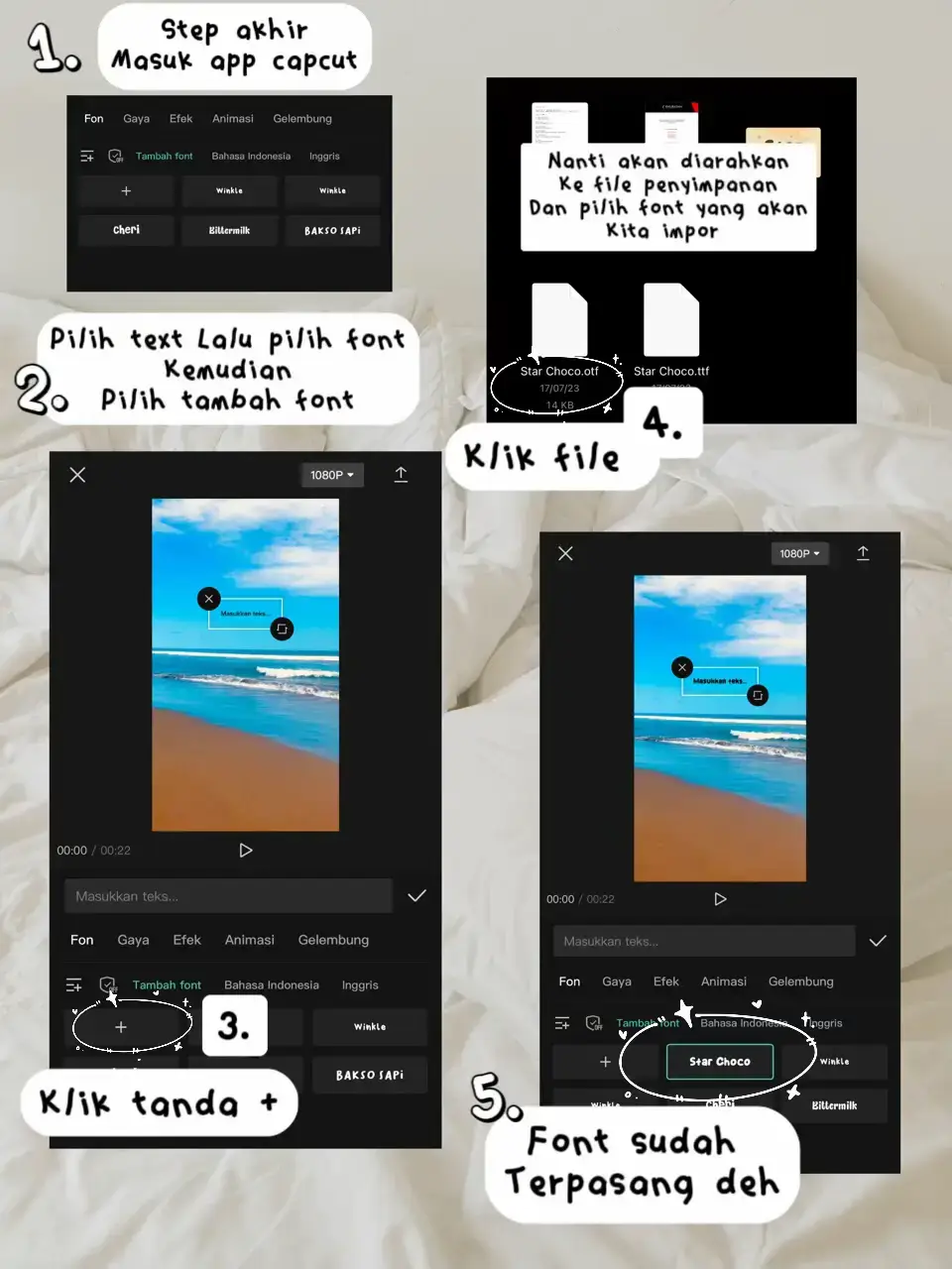 Cara impor font | แกลเลอรีที่โพสต์โดย Kh faizah | Lemon8