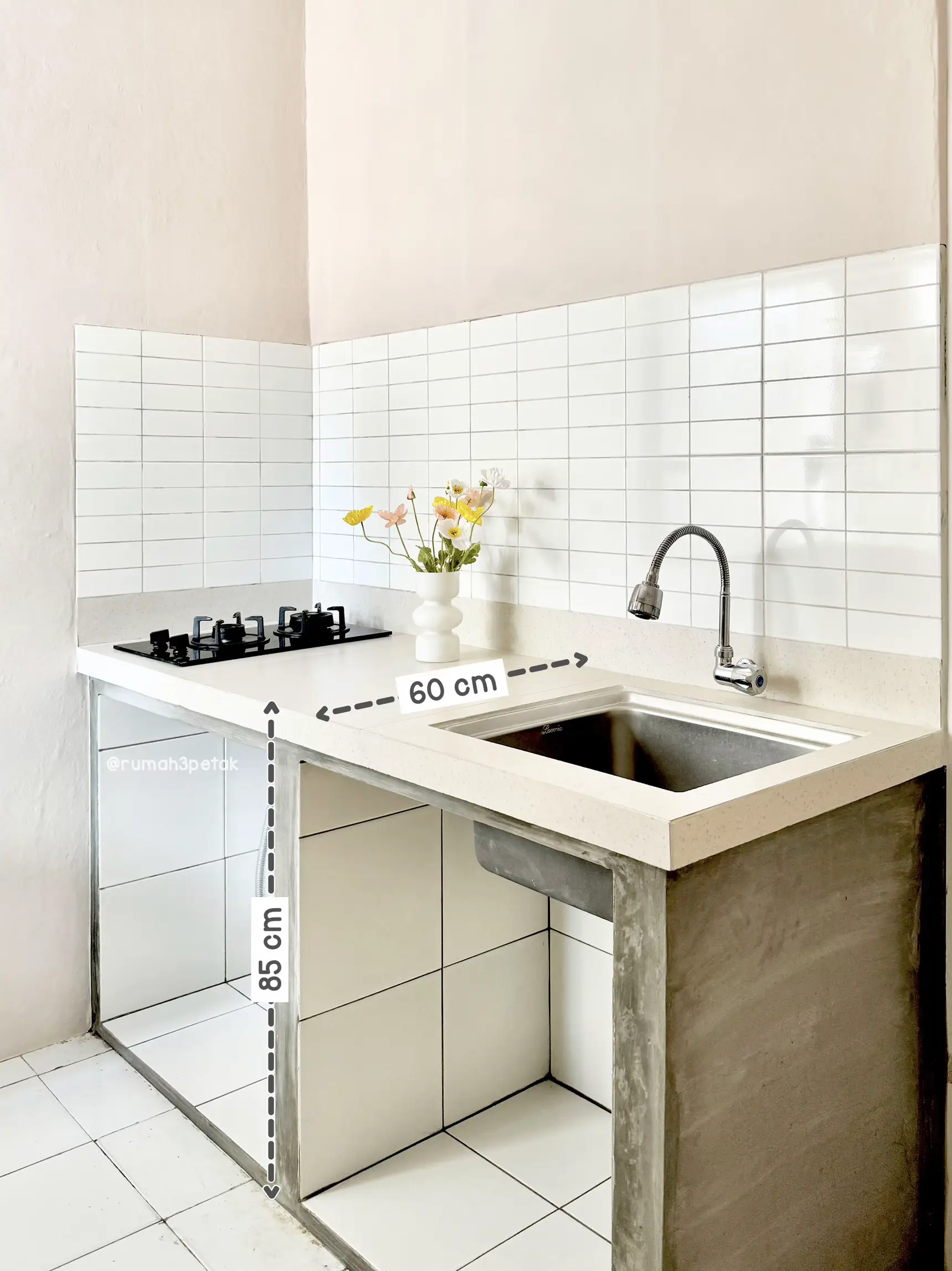 Detail Ukuran Meja Dapur Cor | Galeri diposting oleh Rumah3Petak | Lemon8