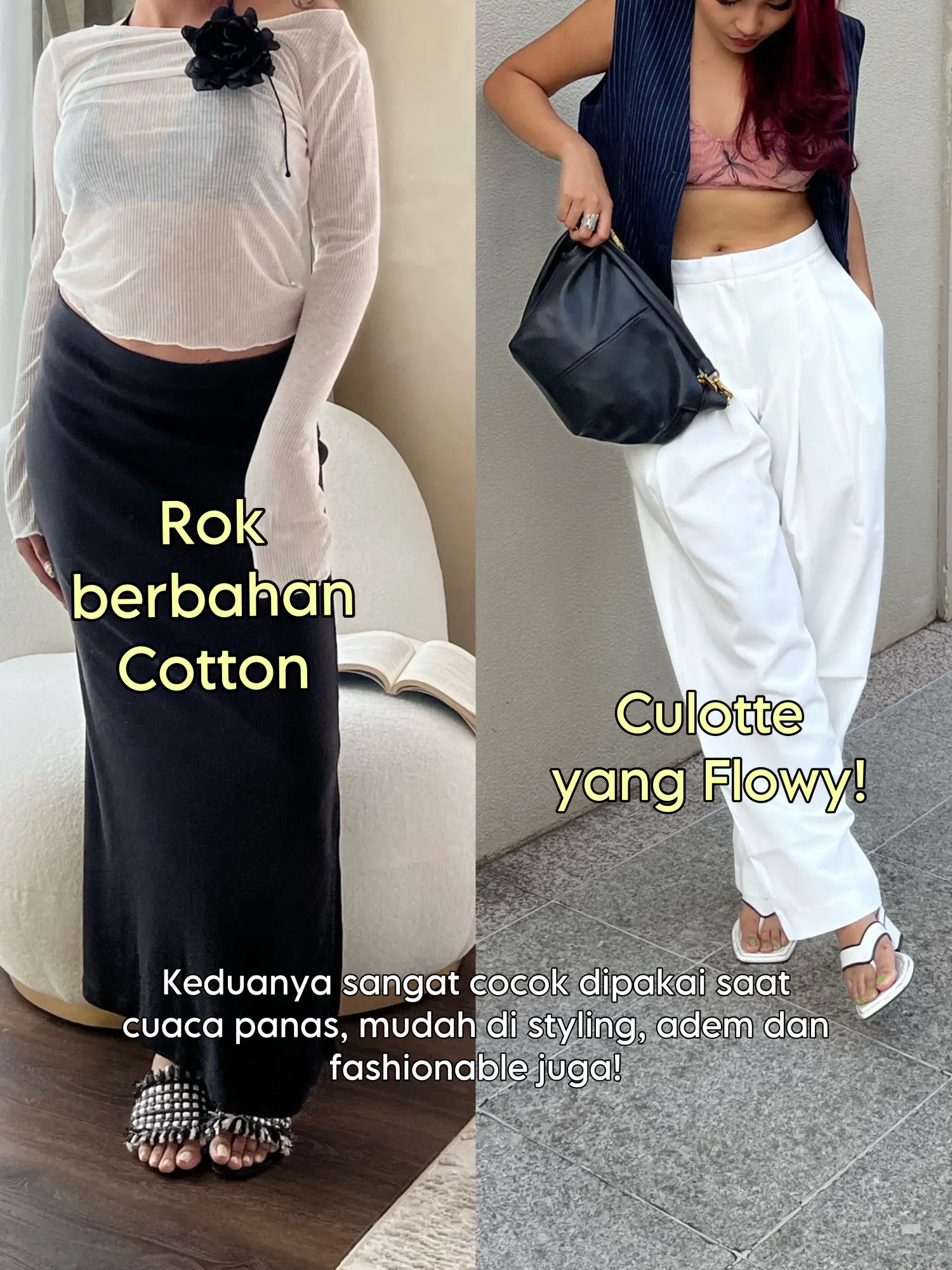 FASHION ITEMS YANG COCOK SAAT DIPAKAI CUACA PANAS | Galeri diposting oleh Rania Shafira | Lemon8