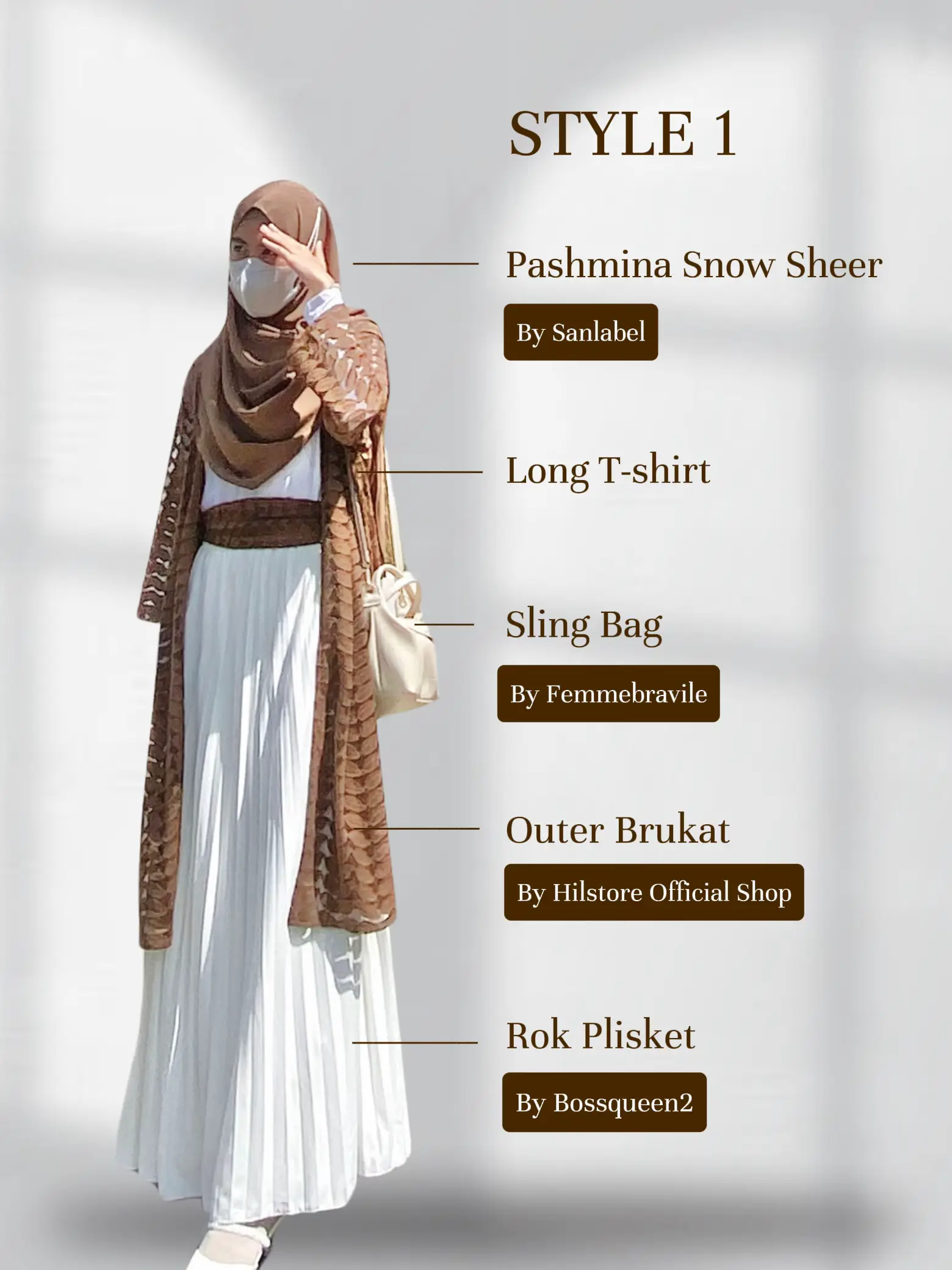 TOP 3 MY FAVORITE EARTHTONE OOTD | SYAR'I STYLE | Galeri diposting oleh ...