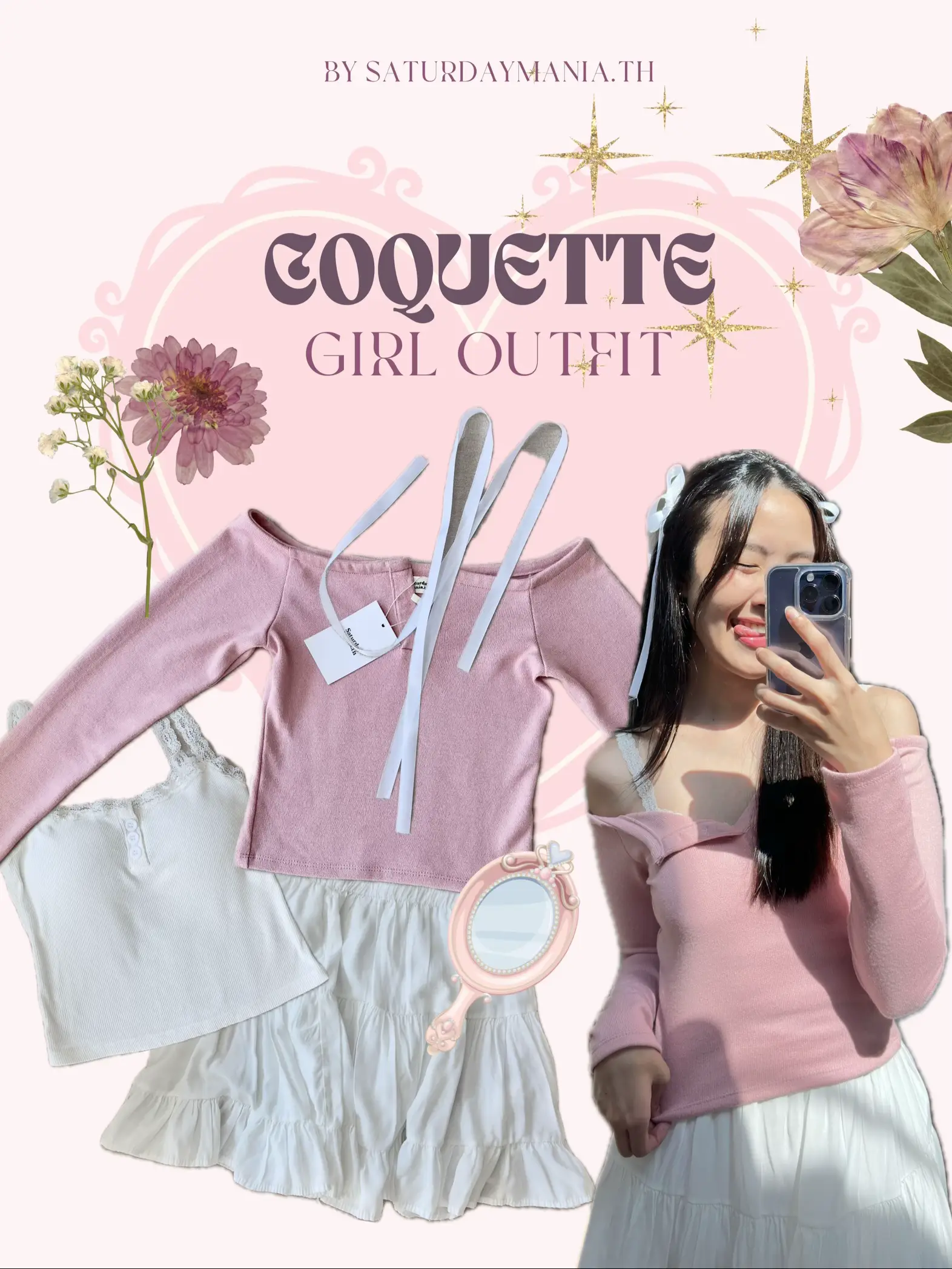 แต่งตัวหวานๆสไตล์ Coquette girl ~ 🌷🎀 | วิดีโอที่เผยแพร่โดย Saturday ...