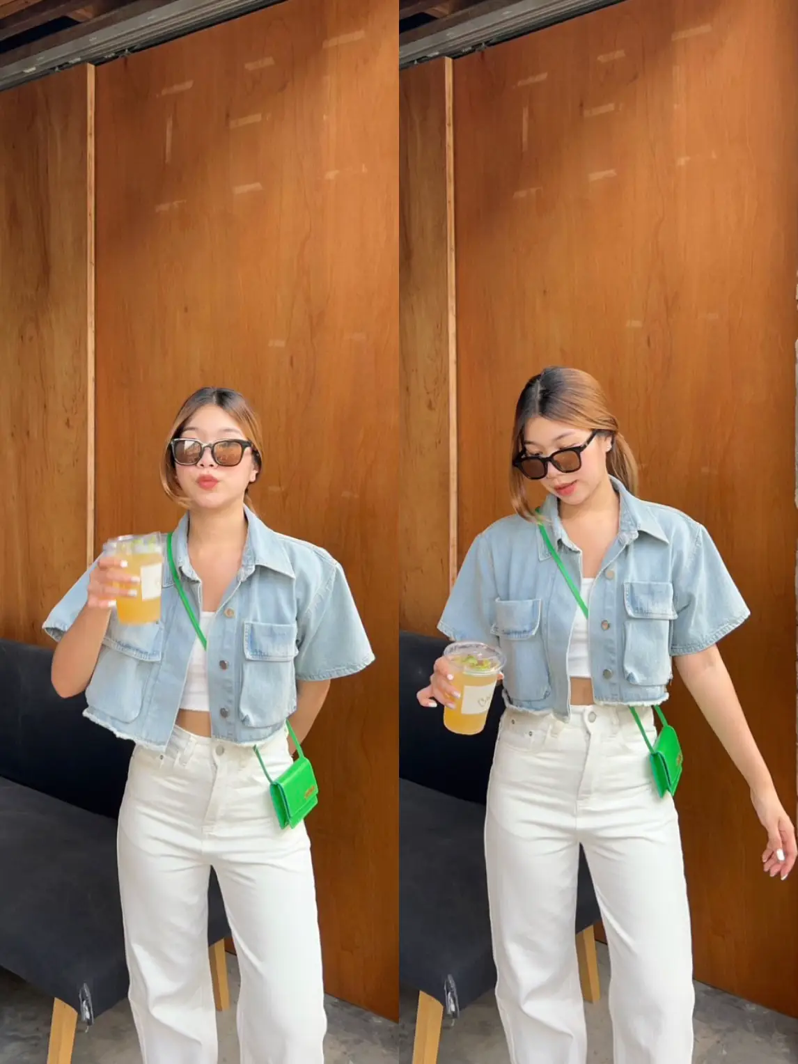 OOTD “Denim Jacket”👀🥯 | แกลเลอรีที่โพสต์โดย Riley.apparels | Lemon8