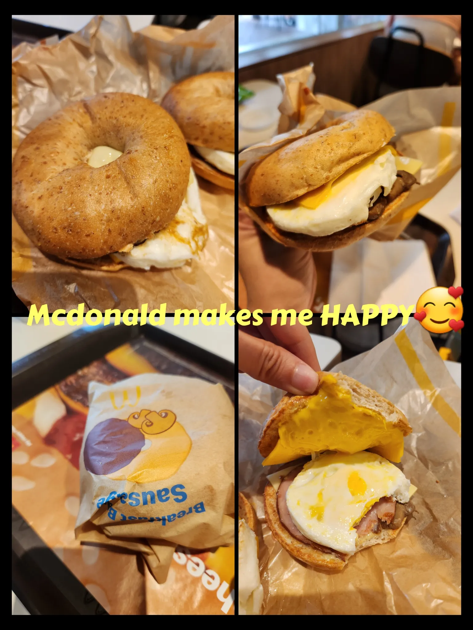 Mcdonald makes me HAPPY🥰 Tried the new bagel yet? | แกลเลอรีที่โพสต์โดย Geraldine C. | Lemon8