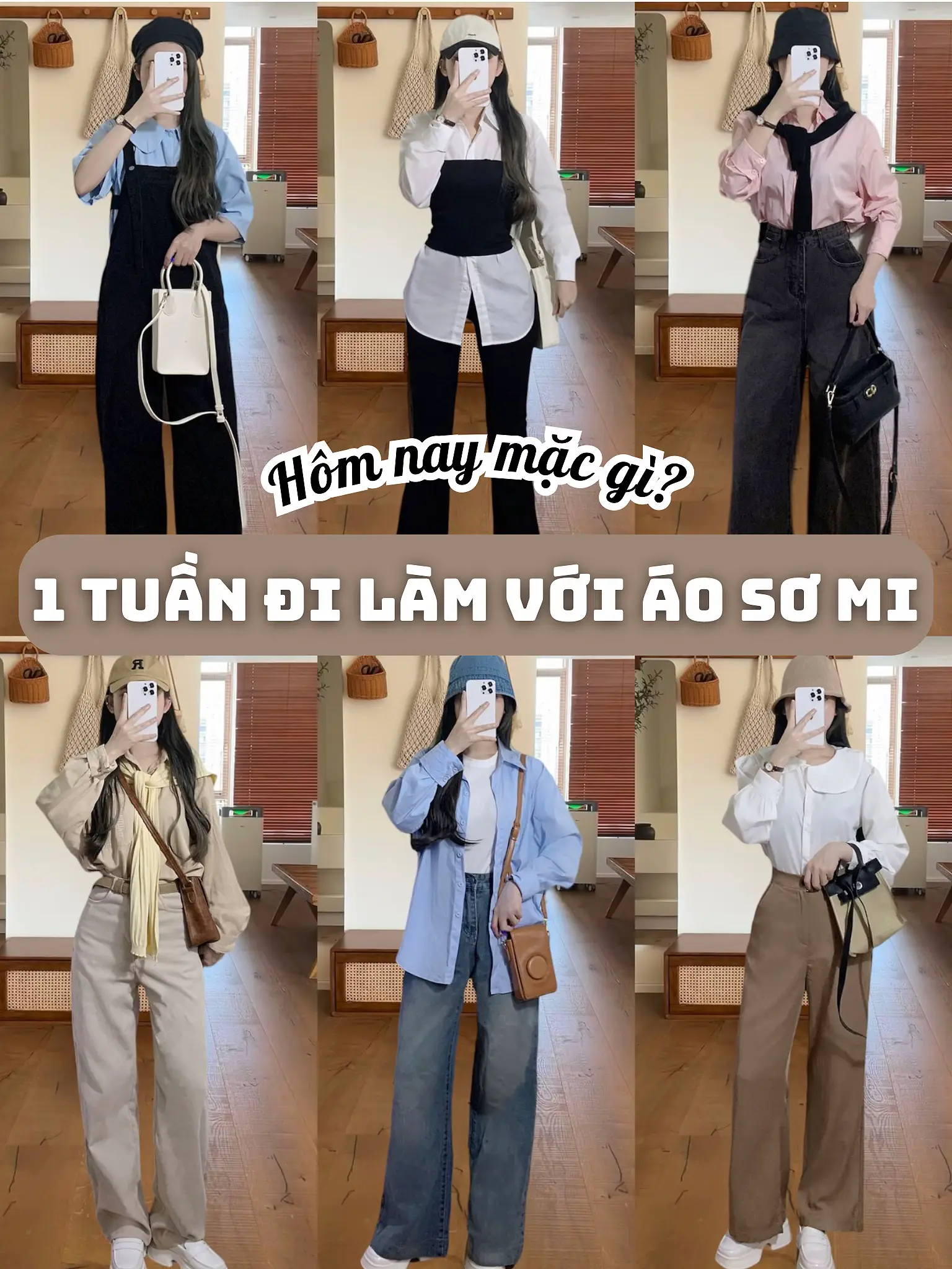 🏷️ OUTFIT 1 TUẦN ĐI LÀM VỚI ÁO SƠ MI | BASIC STYLE🍂 | Bộ sưu tập do Mie ...
