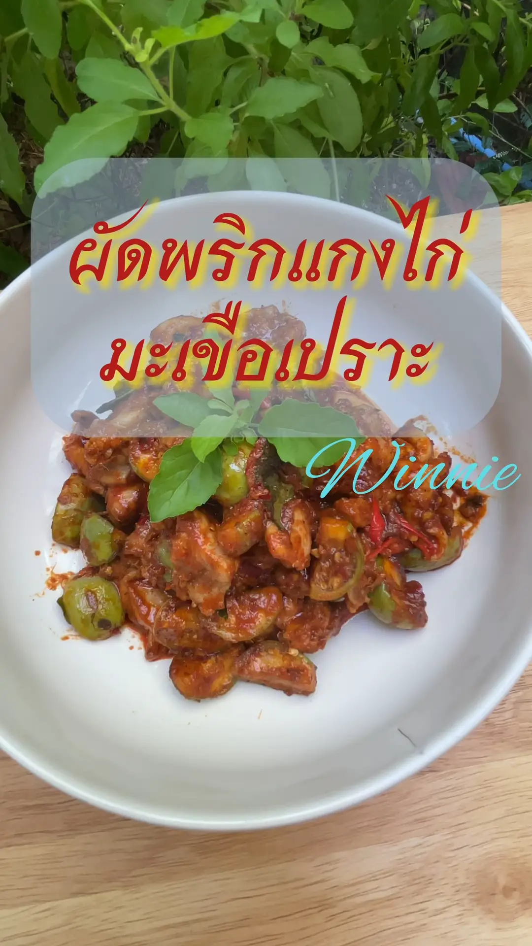 ผัดพริกแกงไก่ มะเขือเปราะ | วิดีโอที่เผยแพร่โดย Winnie Kitchen | Lemon8