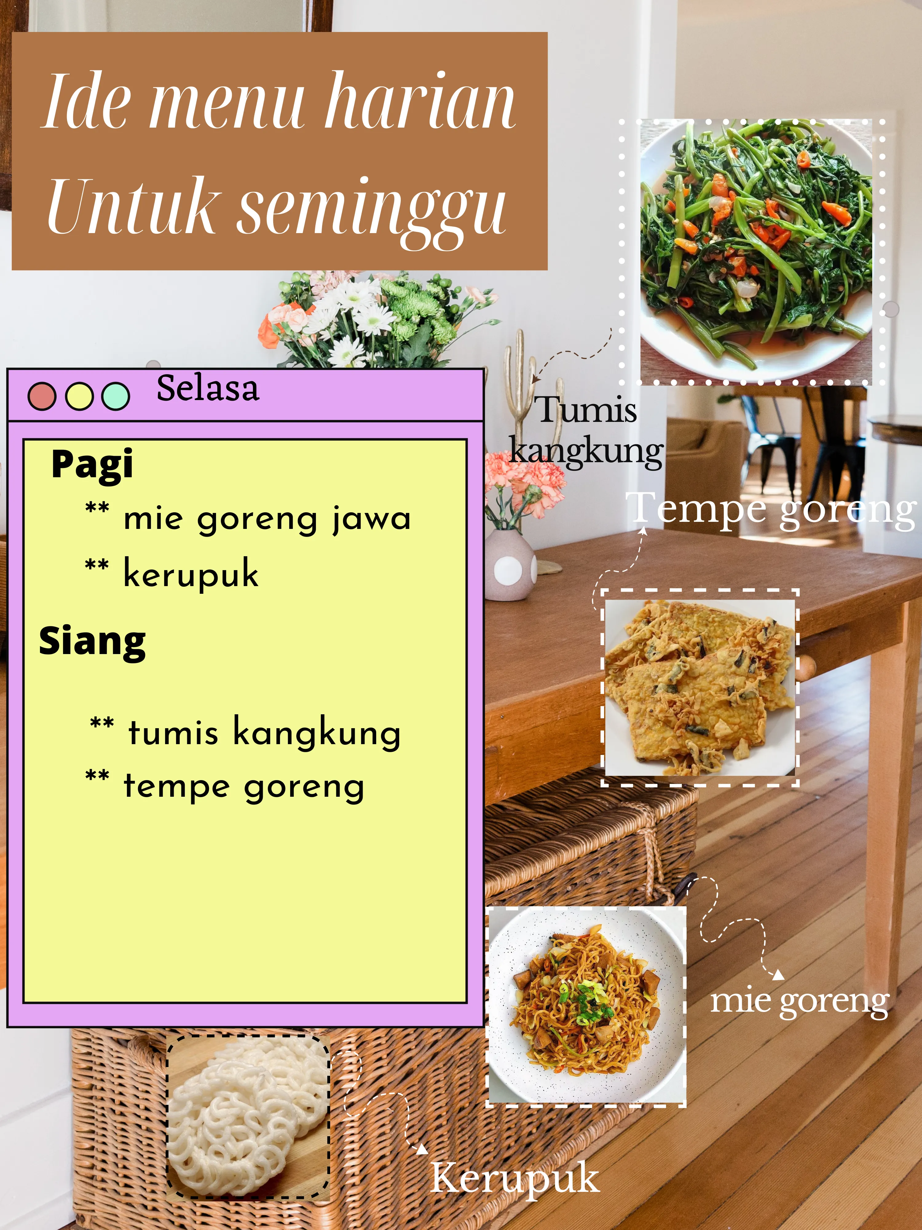 INSPIRASI MENU HARIAN UNTUK SEMINGGU | Galeri diposting oleh Ernalia Rosita | Lemon8