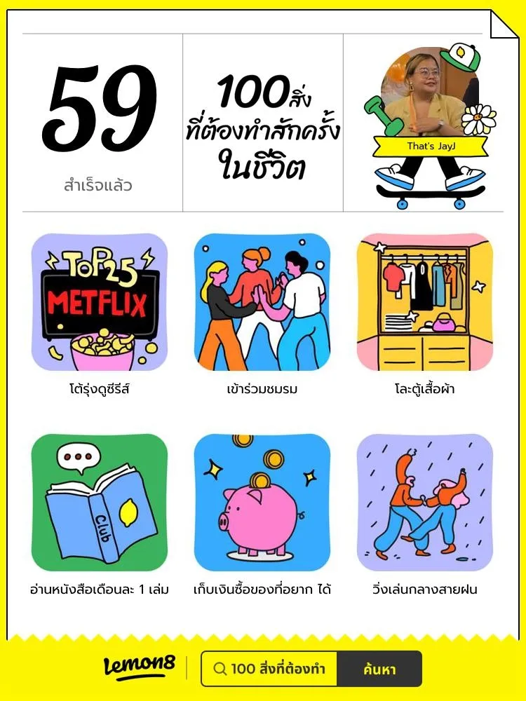 Check out 100 Bucket List Ideas! | แกลเลอรีที่โพสต์โดย That's JayJ | Lemon8