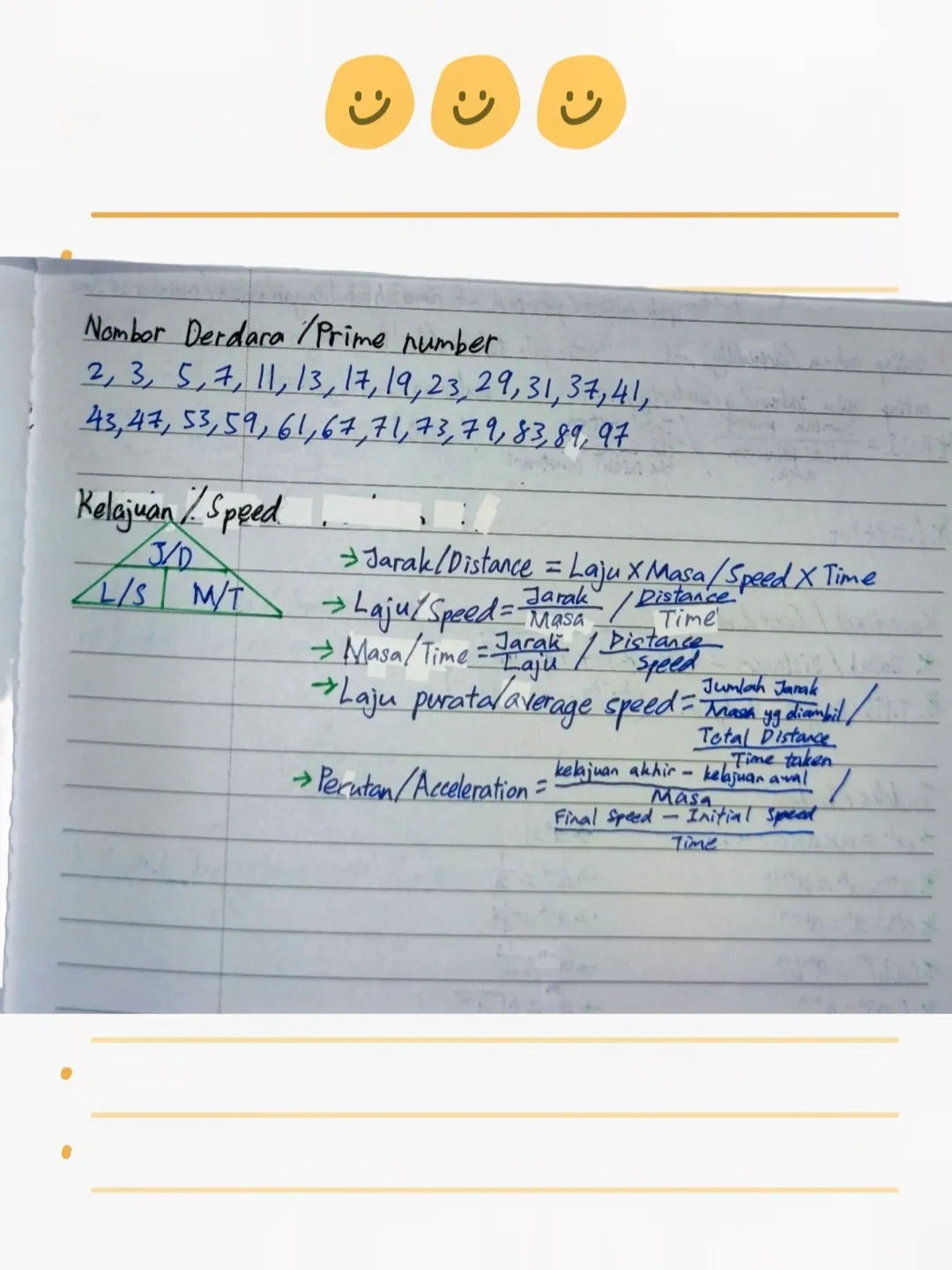 Math Formulas Form 1, 2, 3. Simple🤓☝️Malay/English | Galeri disiarkan ...