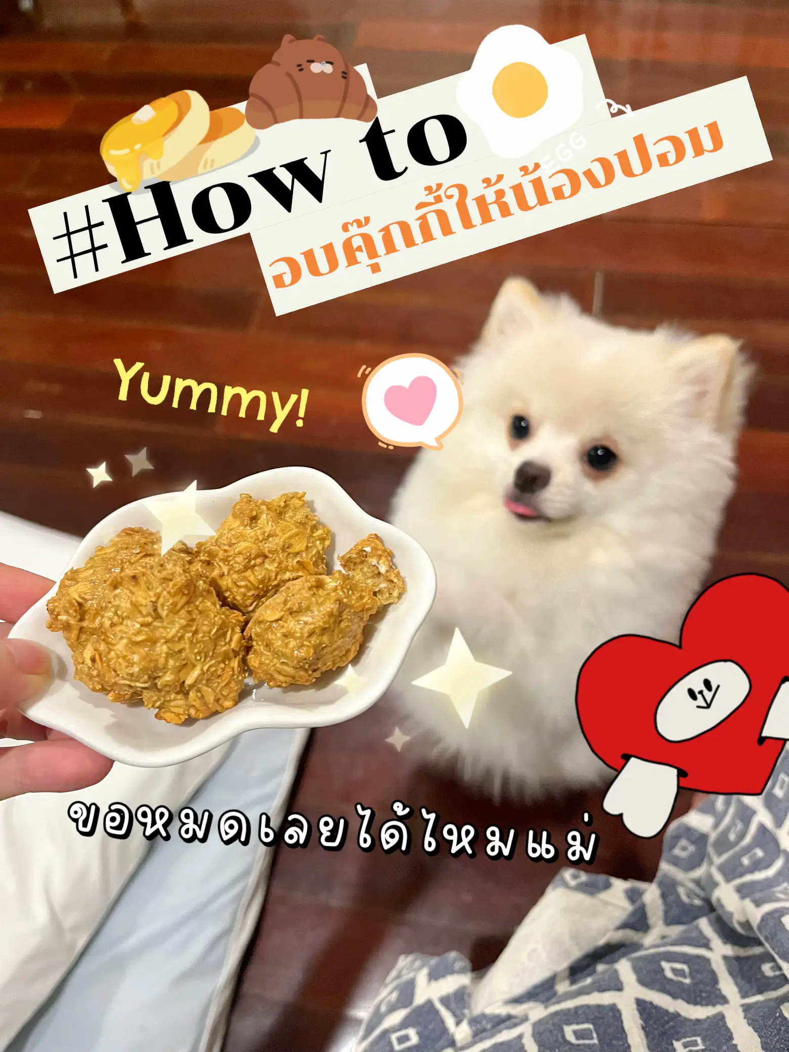 วันนี้แม่มา #Howto อบคุ๊กกี้ให้น้องปอม | แกลเลอรีที่โพสต์โดย Moobin Cuddle | Lemon8