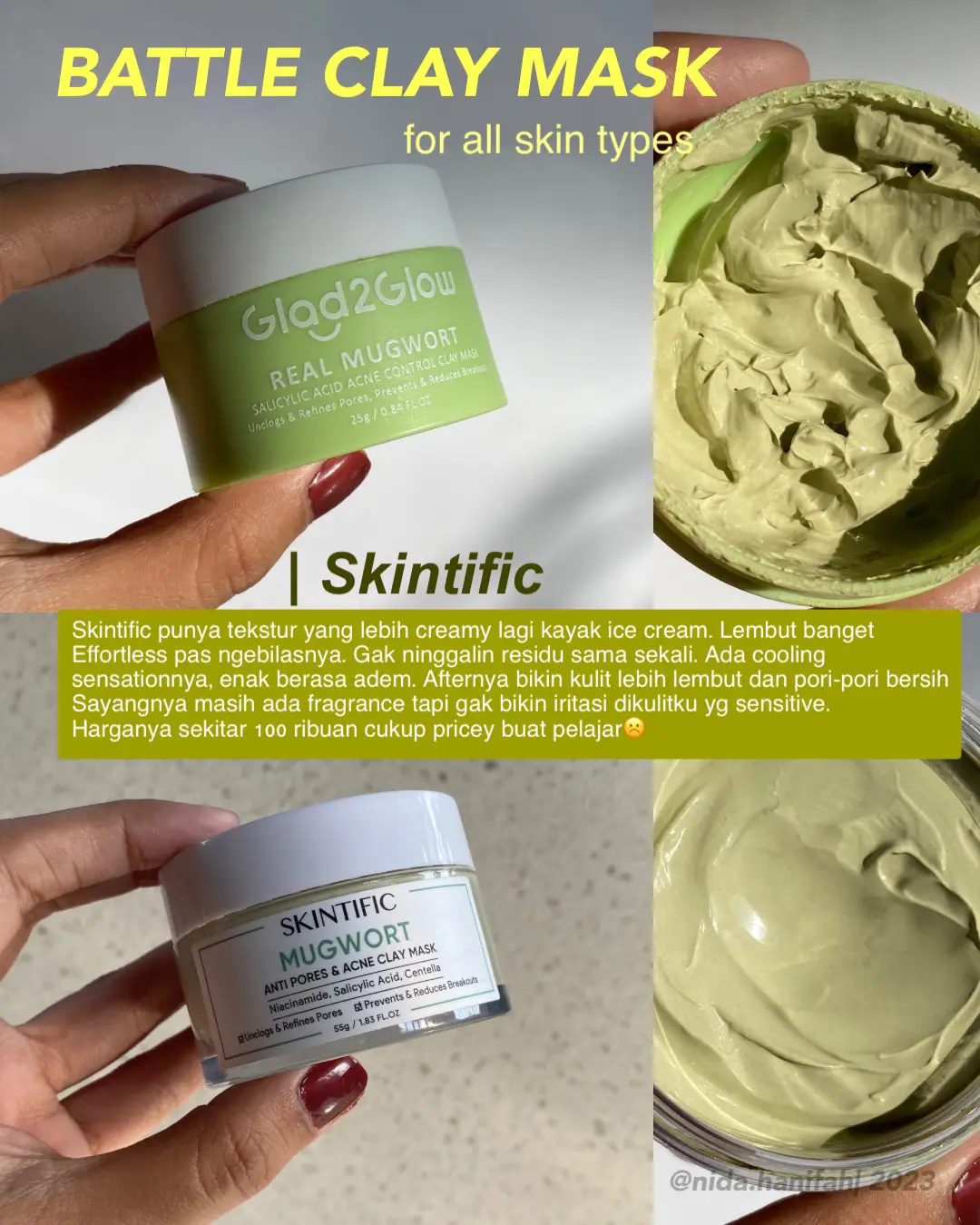 BATTLE CLAY MASK : SKINTIFIC vs GLAD2GLOW | Galeri diposting oleh ...