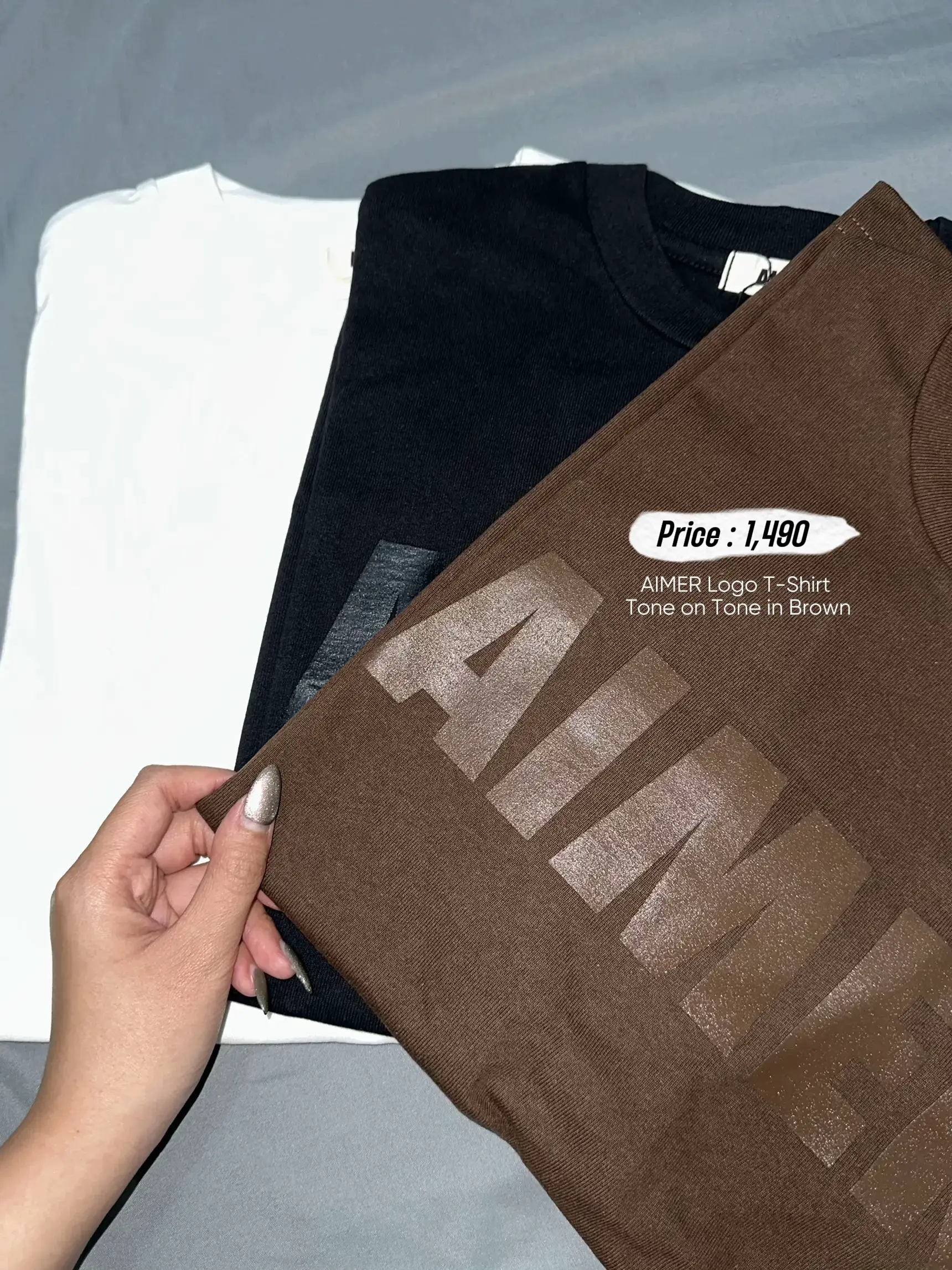 AIMER Logo T-Shirt Tone on Tone oversized #UNISEX | แกลเลอรีที่โพสต์โดย ...