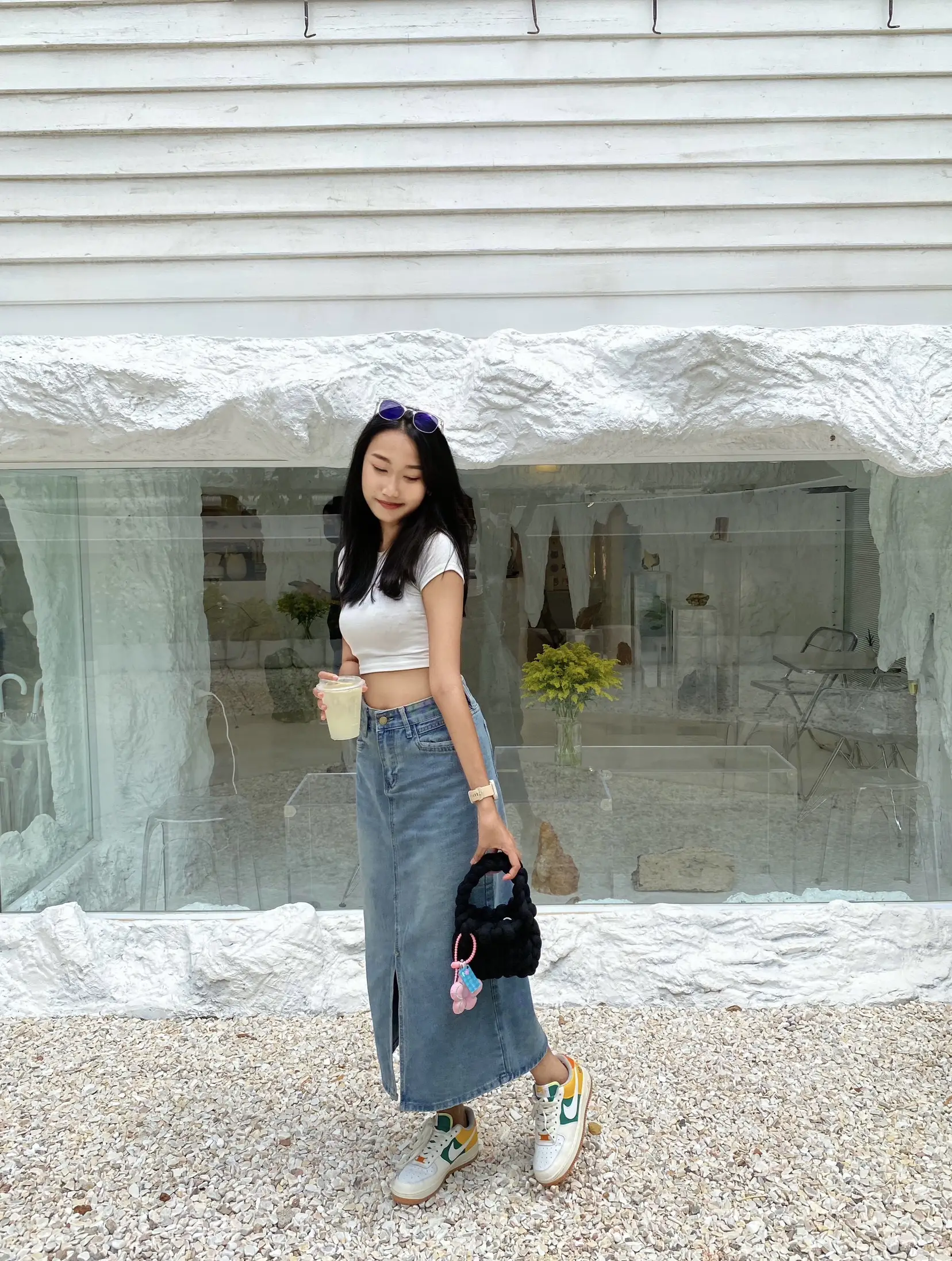 👗แชร์ OOTD แต่งตัวไปเที่ยวคาเฟ่ กระโปรงยาว ทรงดี ใส่สบาย | แกลเลอรีที่โพสต์โดย Gwang ♡ | Lemon8