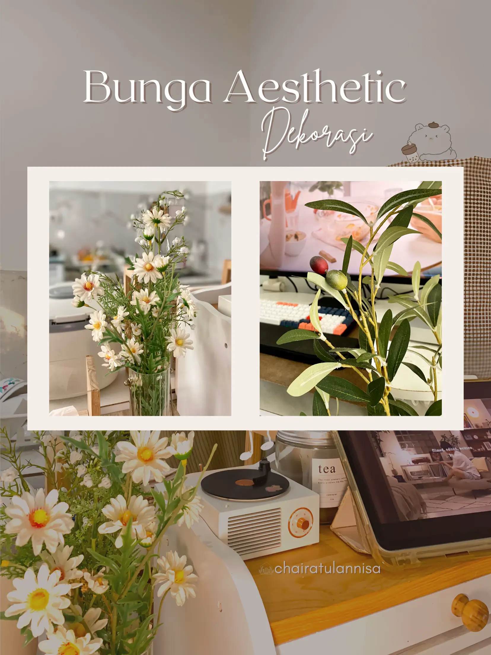 Bunga artificial aesthetic untuk hiasan di rumah🌷 | แกลเลอรีที่โพสต์โดย ...