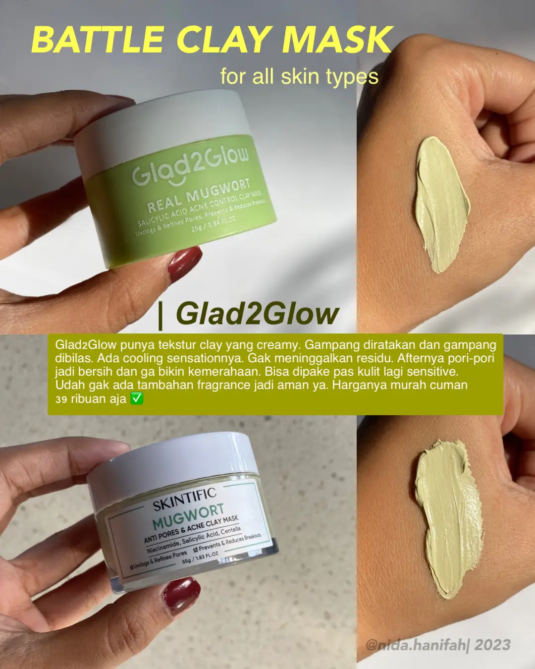 BATTLE CLAY MASK : SKINTIFIC vs GLAD2GLOW | Galeri diposting oleh ...