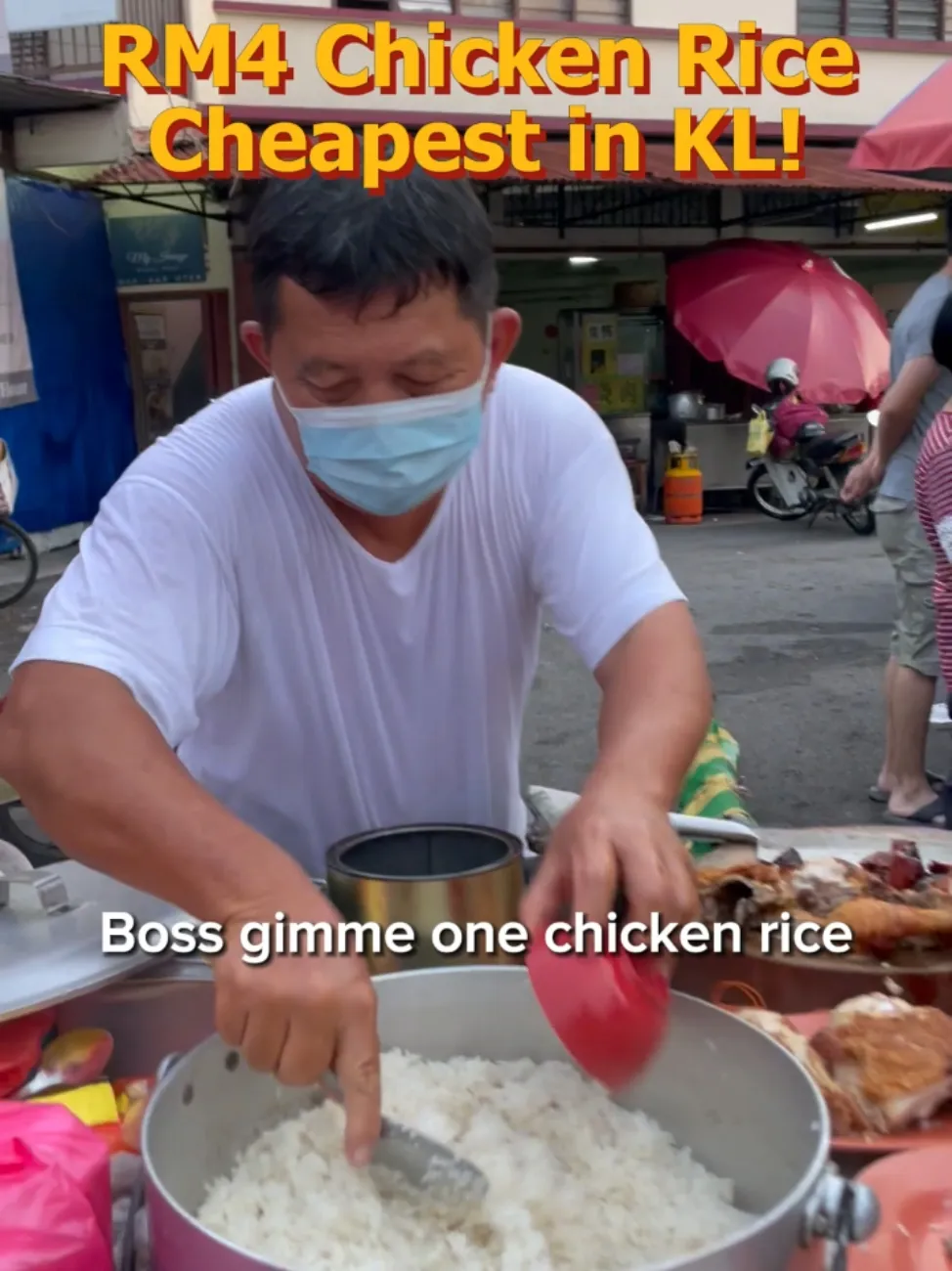 RM4 ONLY chicken rice, cheapest in KL! | Video diterbitkan oleh Best Food MY | Lemon8