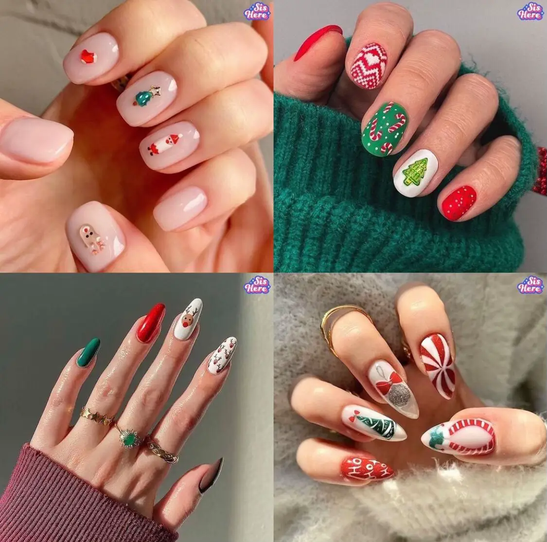 แจกไอเดียลายเล็บคริสต์มาส 🎅🏻 | แกลเลอรีที่โพสต์โดย Sale Here | Lemon8