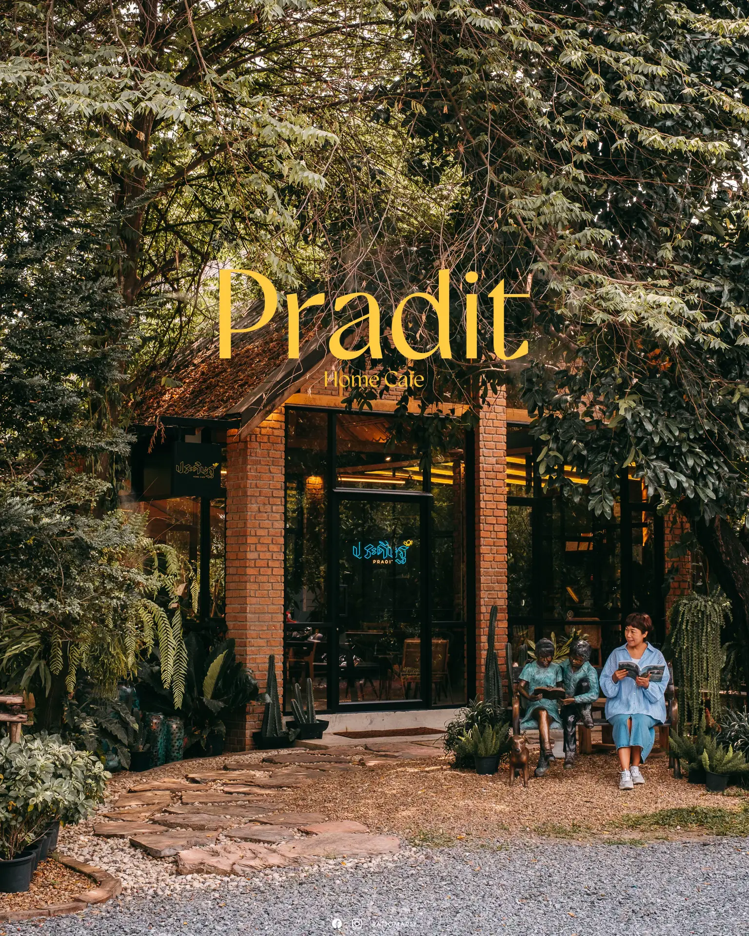 Artificial Home Cafe, Sipping Coffee in Backyard Atmosphere, Nonthaburi ...