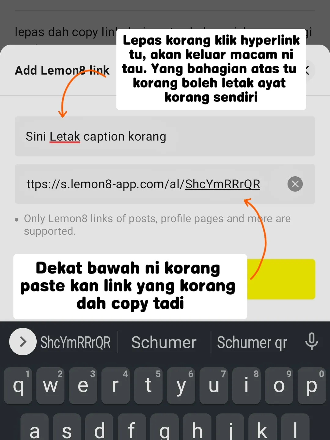 Cara Letak Link Dalam Caption | Galeri disiarkan oleh Somey | Lemon8