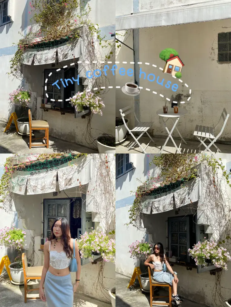 Tiny coffee house☕️🏡.•.คาเฟ่ย่านรังสิต น่ารักมากกกก💐 | แกลเลอรีที่โพสต์โดย Lisabetttt | Lemon8