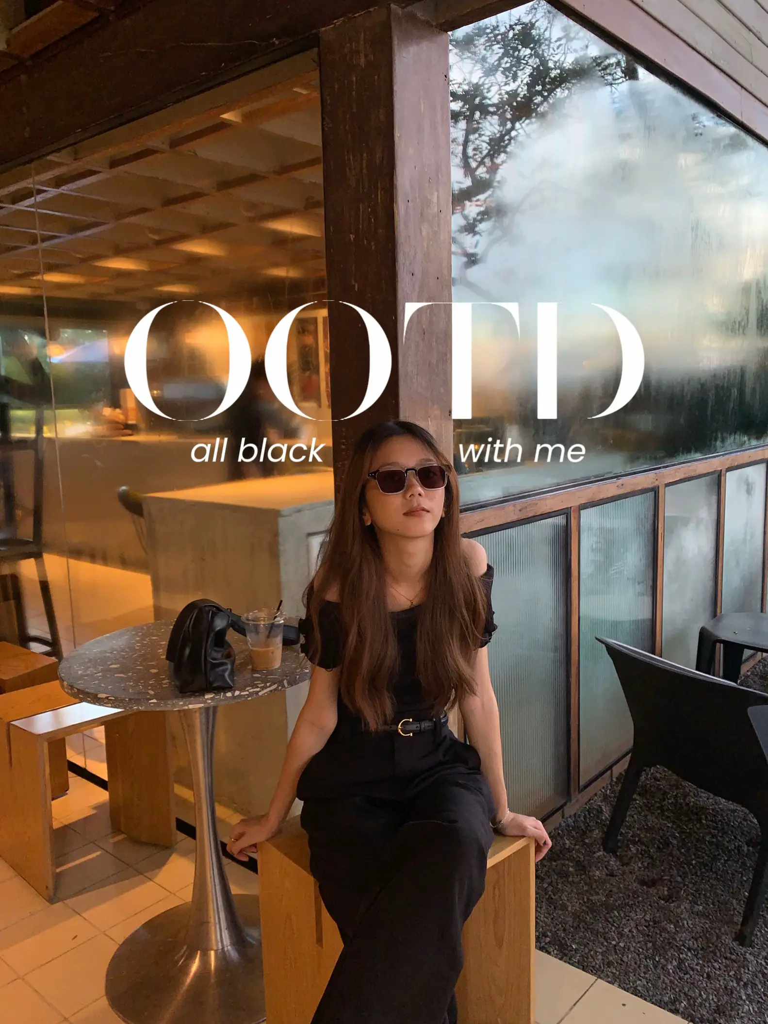 OOTD | All Balck with เสื้อปาดไหล่เก๋ๆ | แกลเลอรีที่โพสต์โดย jry | Lemon8