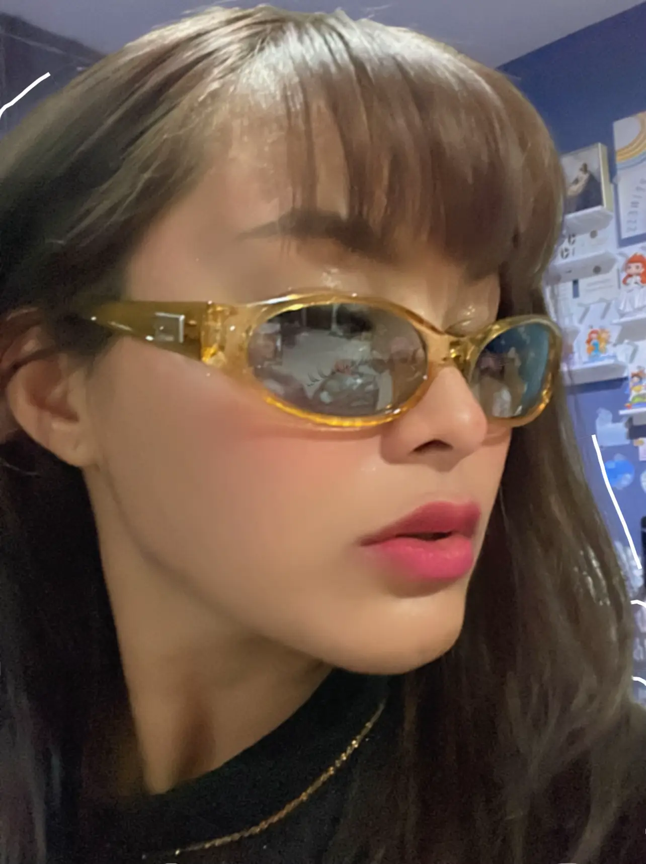 แว่นตา ทรง Y2k | แกลเลอรีที่โพสต์โดย • CATTiTUDE •♡ | Lemon8