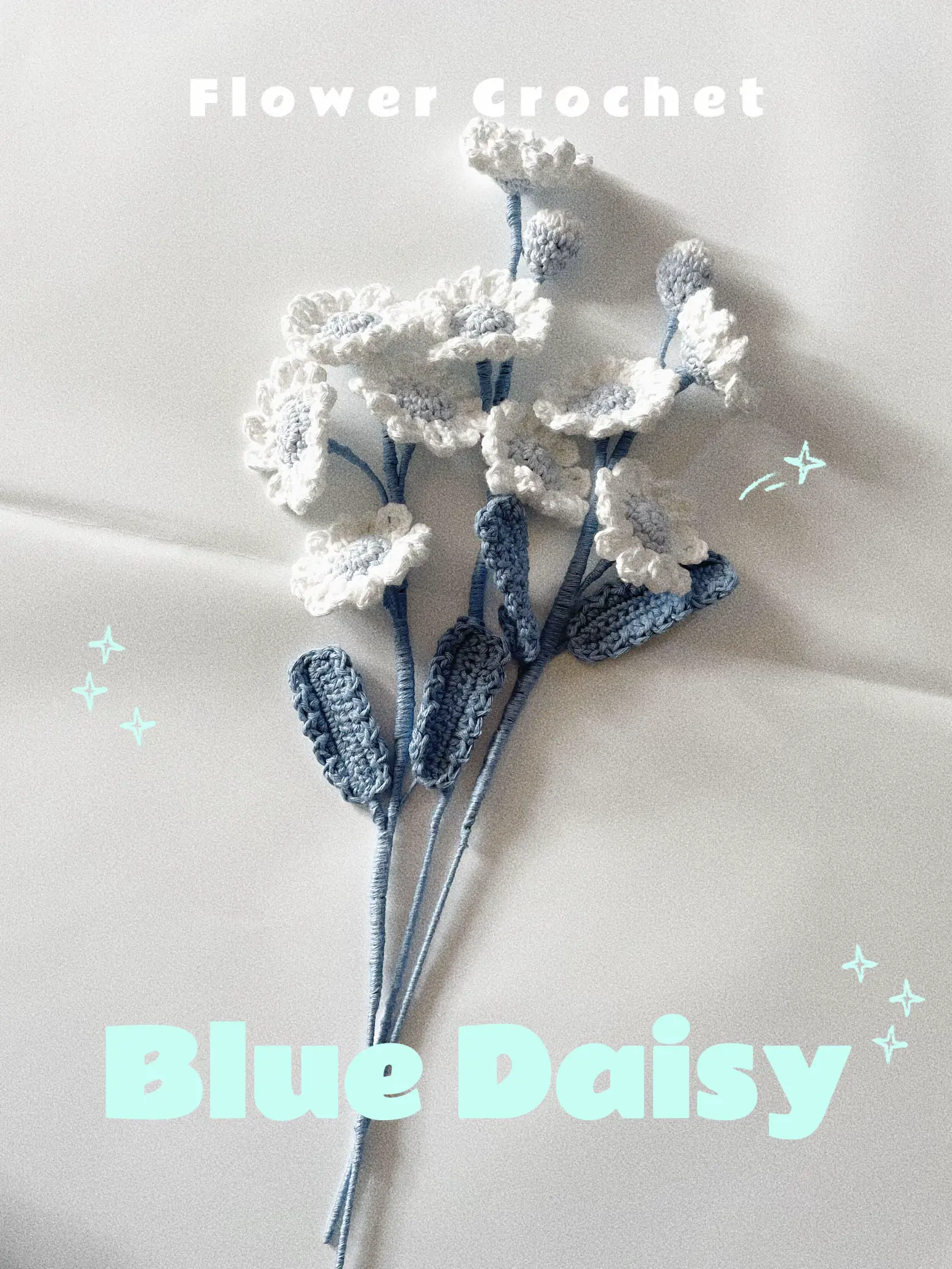 1st time Blue Daisy ถักดอกไม้จริงจังครั้งแรก | แกลเลอรีที่โพสต์โดย ntppraw🍀 | Lemon8