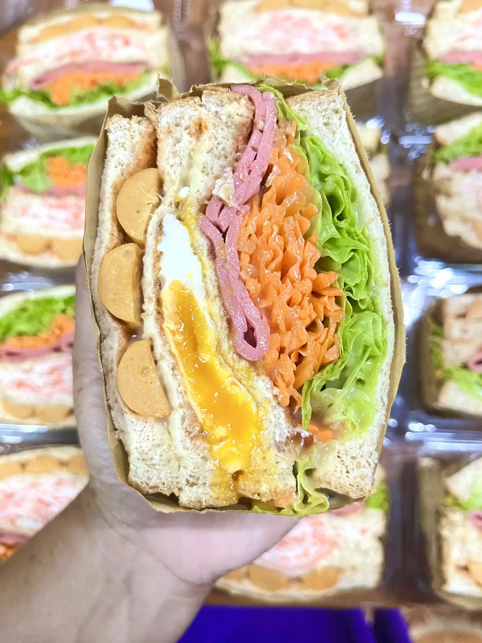 แซนวิชเกาหลี 🥪 ชิ้นละ 20-.!! | แกลเลอรีที่โพสต์โดย เจนจิรา. | Lemon8