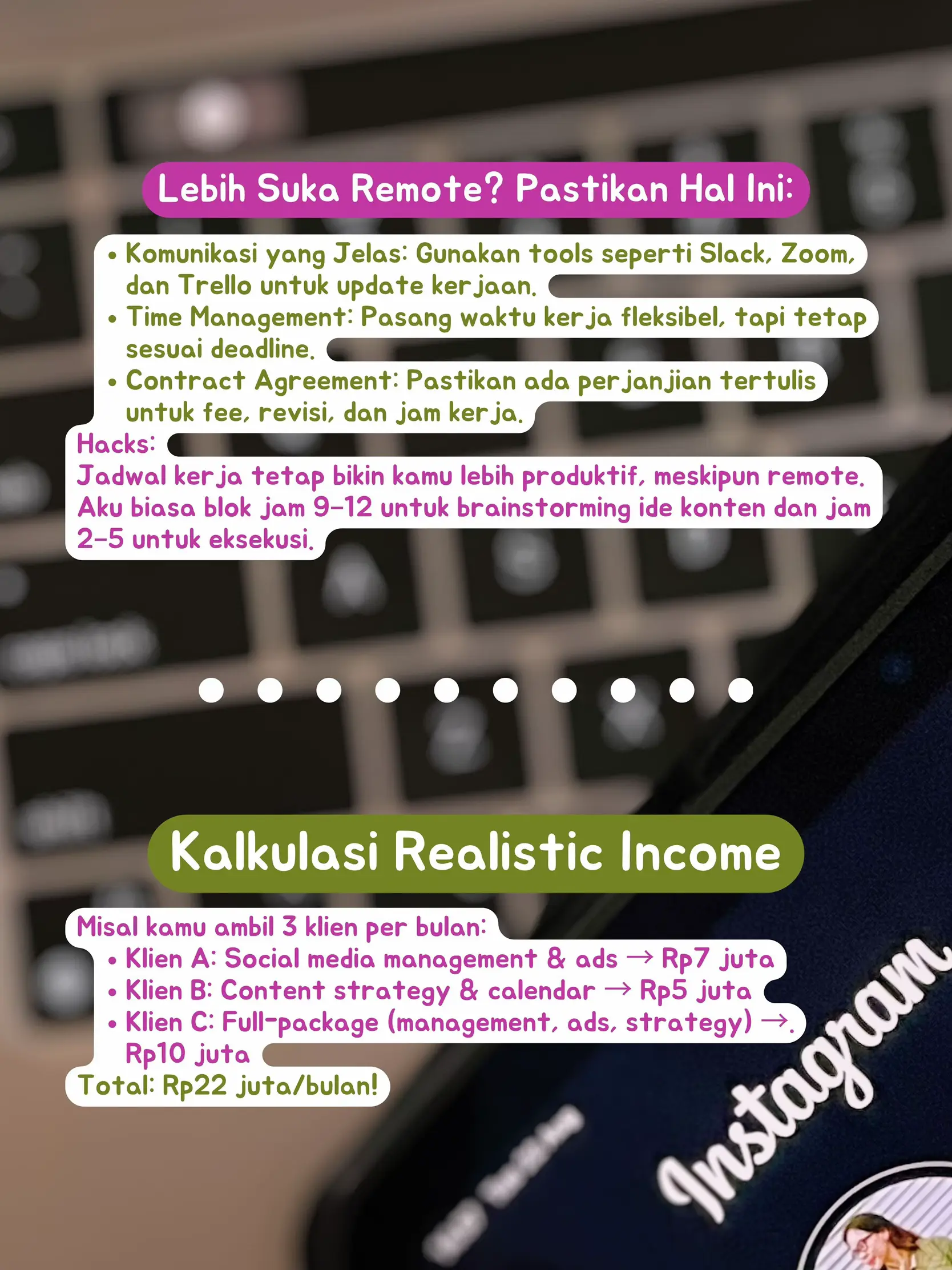 Penghasilan Freelance 20 Juta dari Social Media 🥰💰 | Galeri diposting oleh Mod | Lemon8