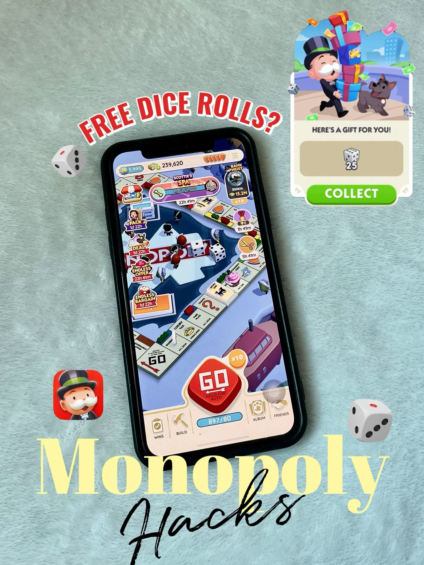 Tip Dapatkan Dadu Monopoly Go Percuma!! 🎲 | Galeri disiarkan oleh Ain ...