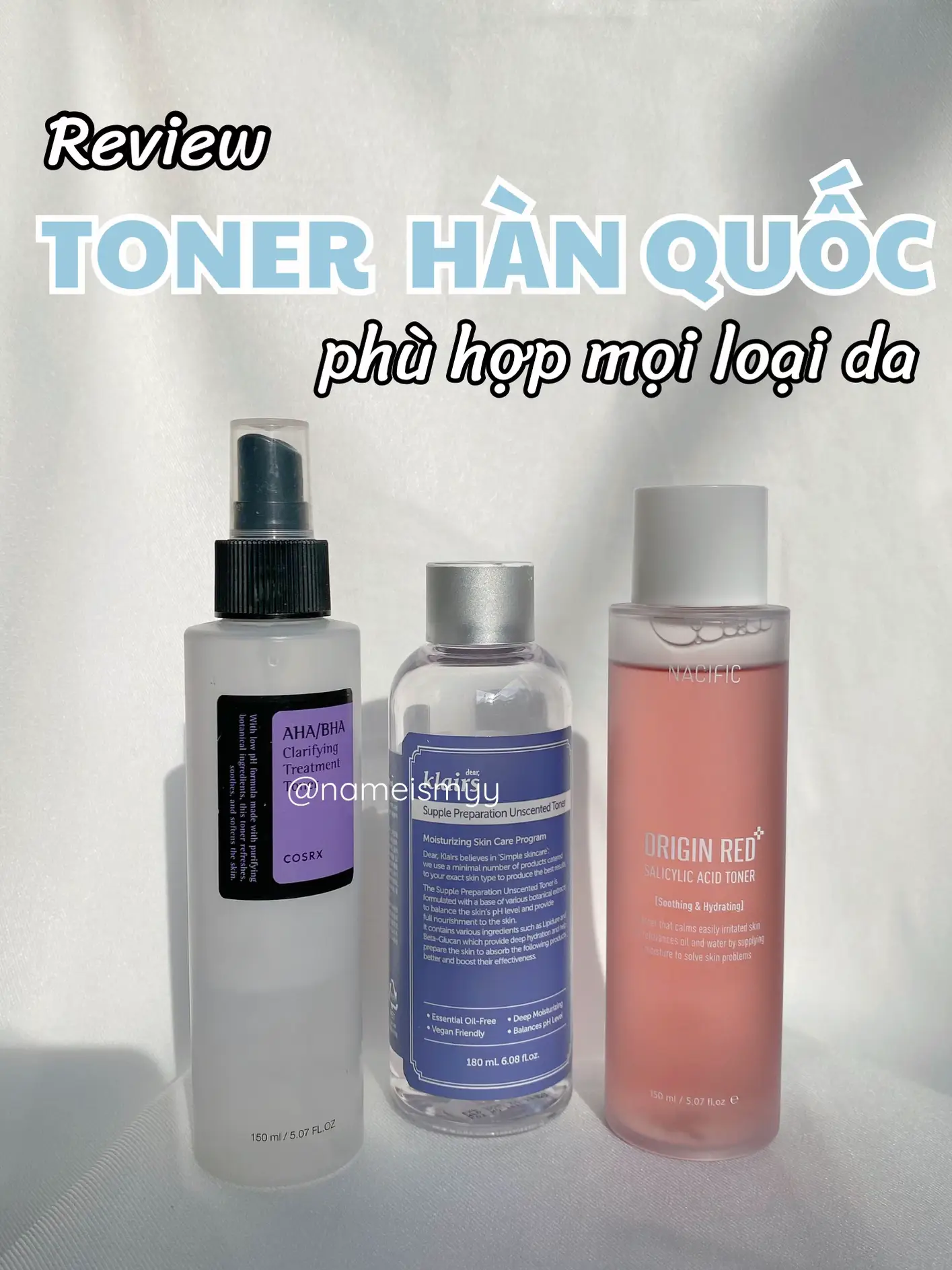 Review 3 toner Hàn Quốc phù hợp mọi loại da | Bộ sưu tập do nameismyy ...