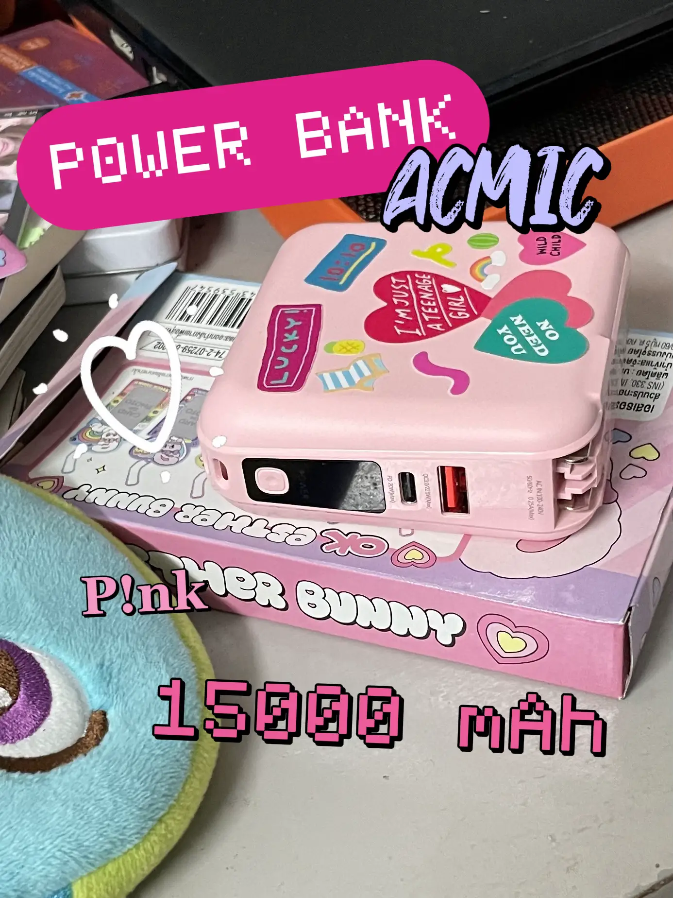 POWER BANK [ACMIC] สี cute สุดน่ารัก! | แกลเลอรีที่โพสต์โดย ne | Lemon8
