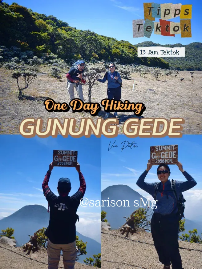 13 Jam Tektok Gunung Gede via Putri | Galeri diposting oleh Sarison sMg ...