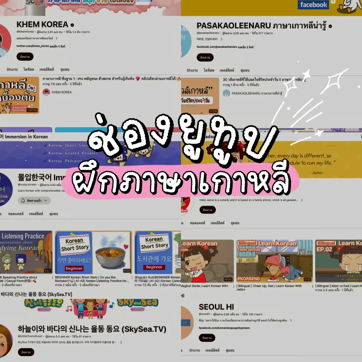 ช่องยูทูปฝึกภาษาเกาหลี ️🍋💐 | แกลเลอรีที่โพสต์โดย phet | Lemon8