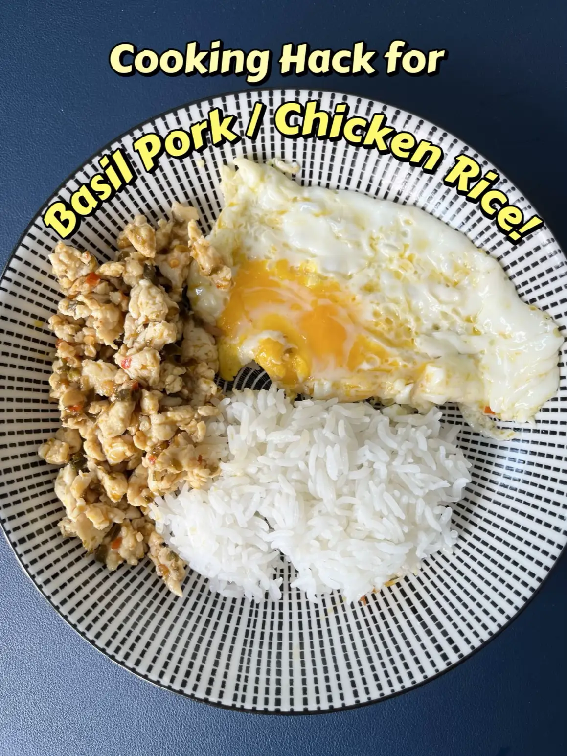 Hack to make basil pork/chicken rice easily! | Video published by OurBTOhome 🏡 | Lemon8