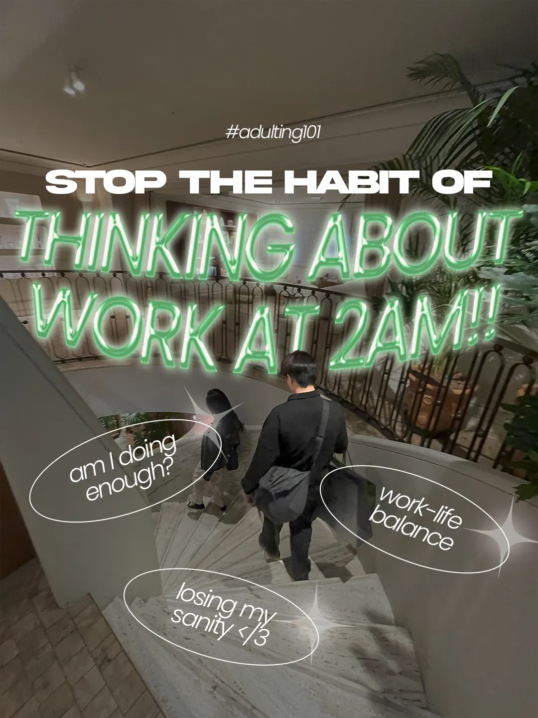 Stop THINKING about work at 2AM in the morning!! 🤢 | แกลเลอรีที่โพสต์โดย wcwc 🌊 | Lemon8