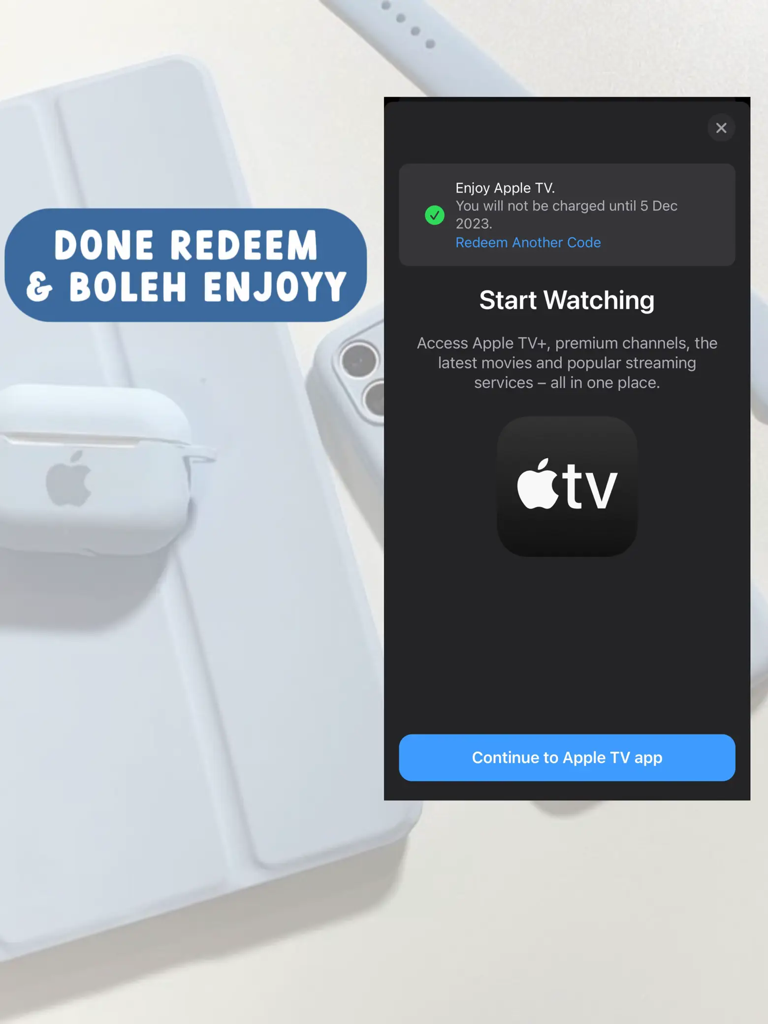 Korang Jom redeem icloud,apple tv FREE 😍 | Galeri disiarkan oleh ...